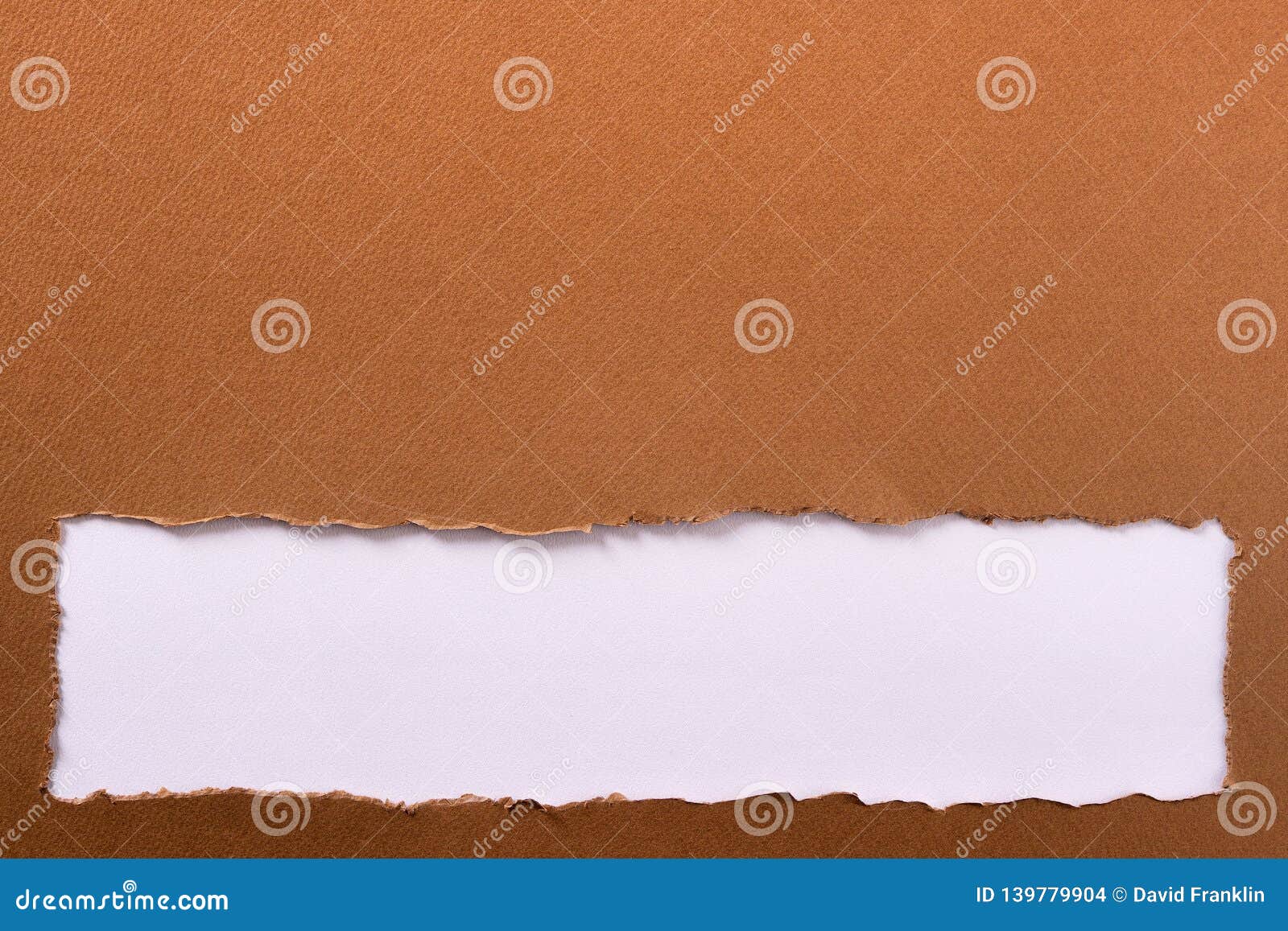 Torn Brown Paper Strip Bottom Edge Banner Header Background Frame ...
