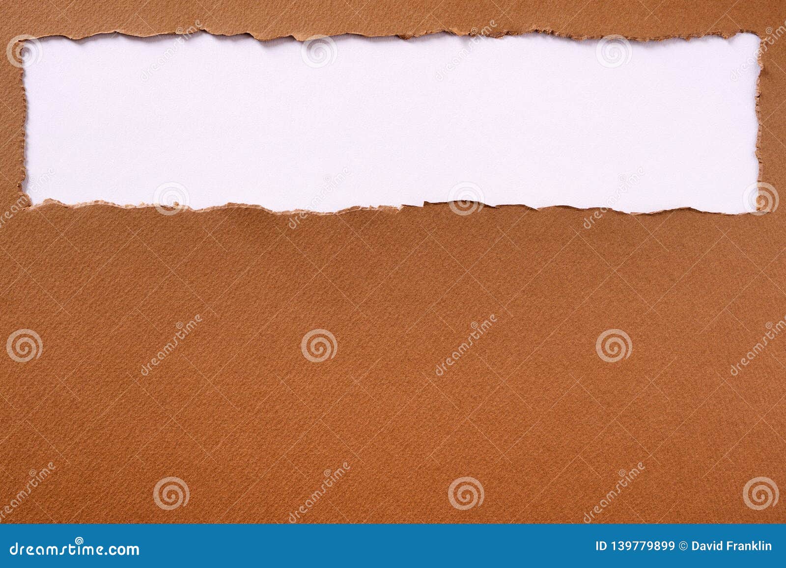 Torn Brown Paper Strip Top Edge Header Background Frame Royalty-Free ...