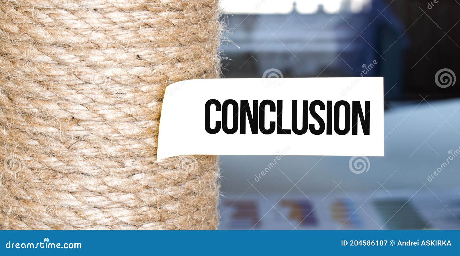 Torn Brown Paper on White Surface with Text CONCLUSION Stock Image ...