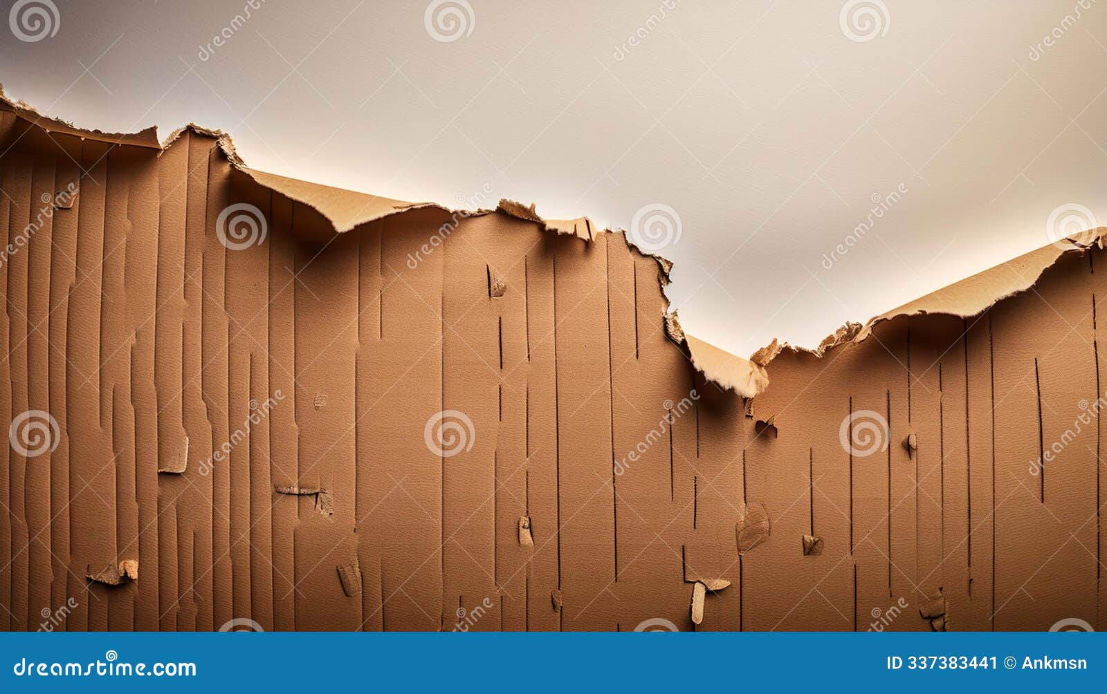 Torn Cardboard Document with Ripped Edge and Copy Space Stock ...