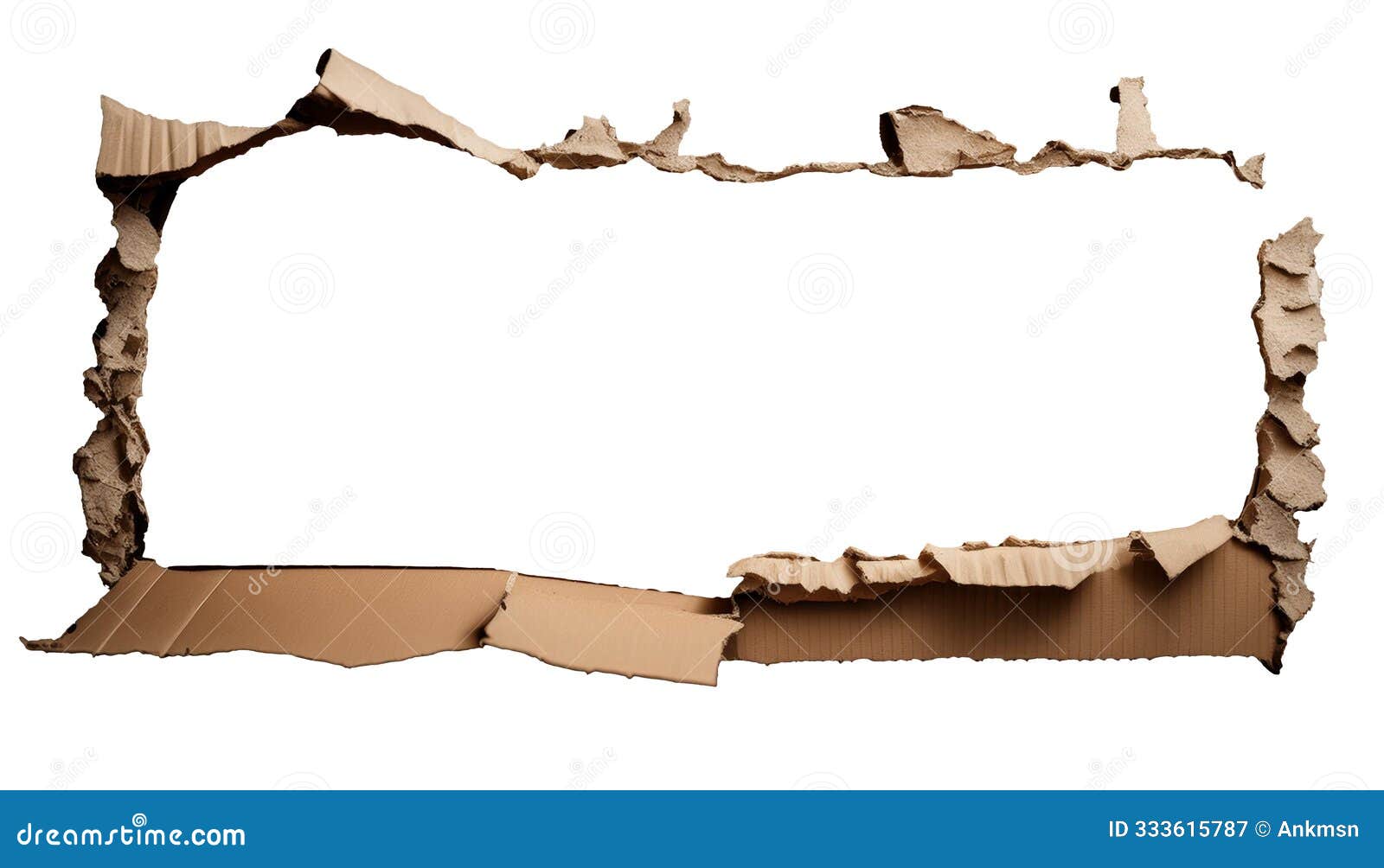 Torn Cardboard Document with Ripped Edge and Copy Space Stock ...