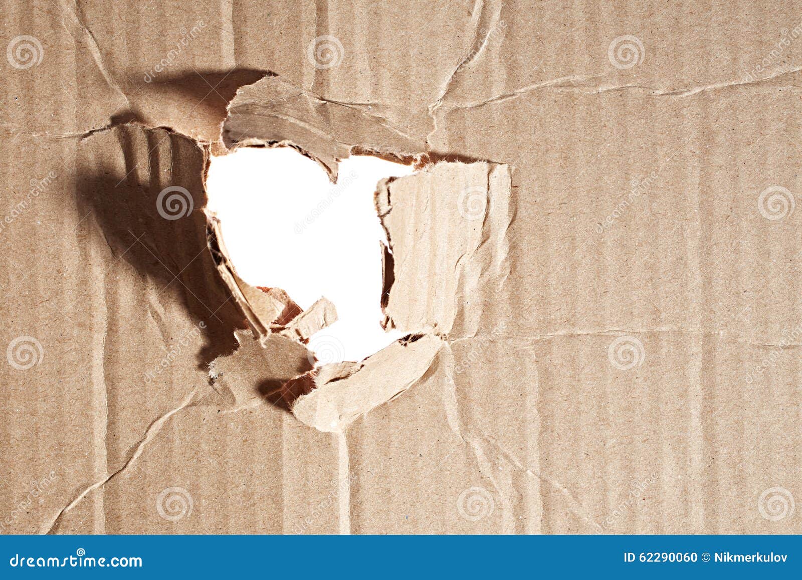 Torn cardboard stock photo. Image of destroy, break, paper - 62290060