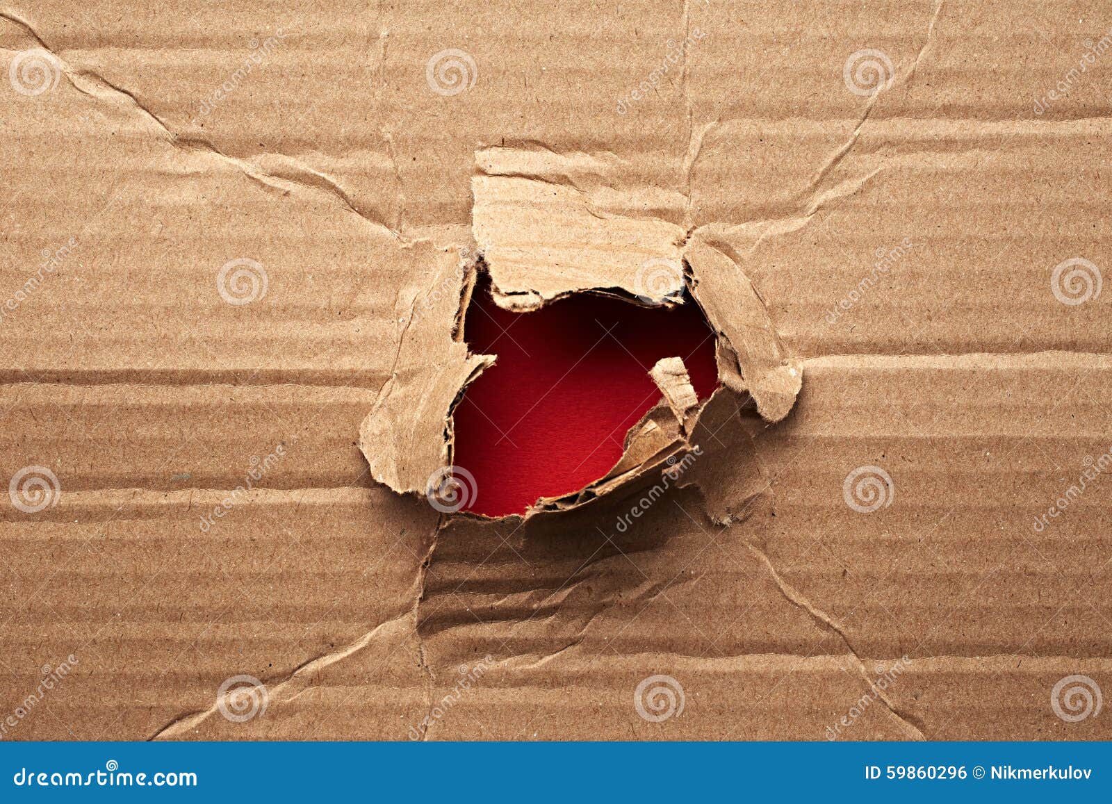 Torn cardboard stock photo. Image of destroy, crumpled - 59860296