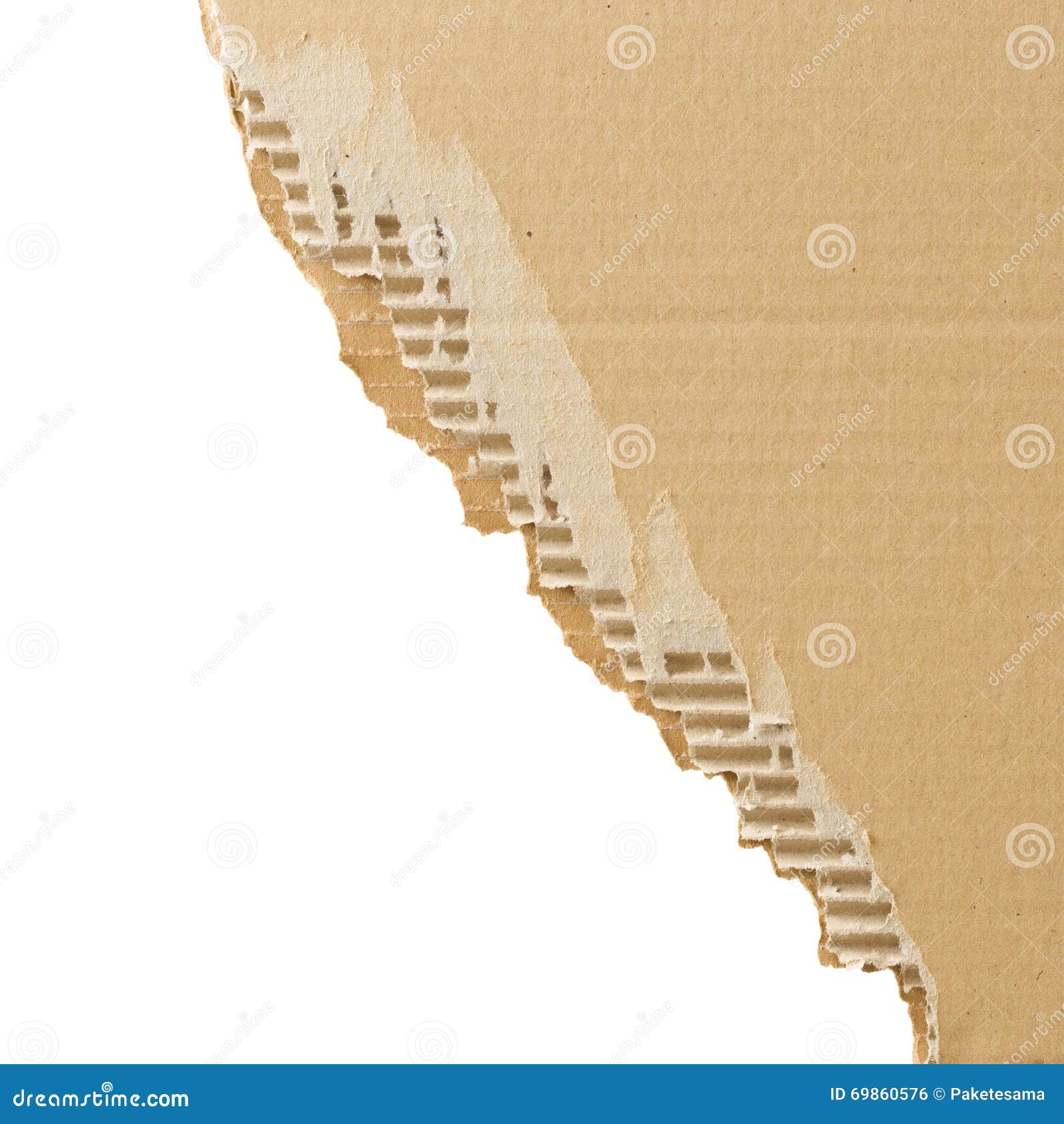 Torn Cardboard Sheet with Place for Text. Stock Photo - Image of ...