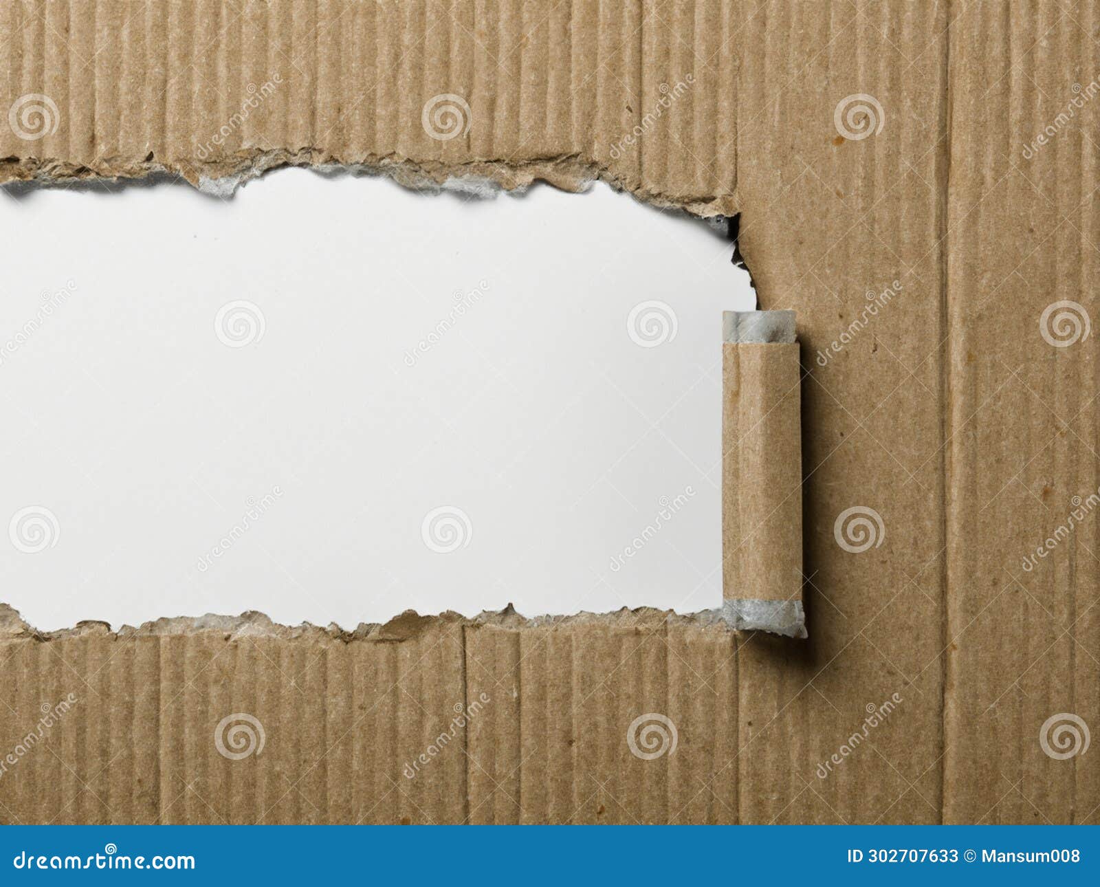Torn Cardboard Texture with White Ripped Edges Stock Image - Image of ...