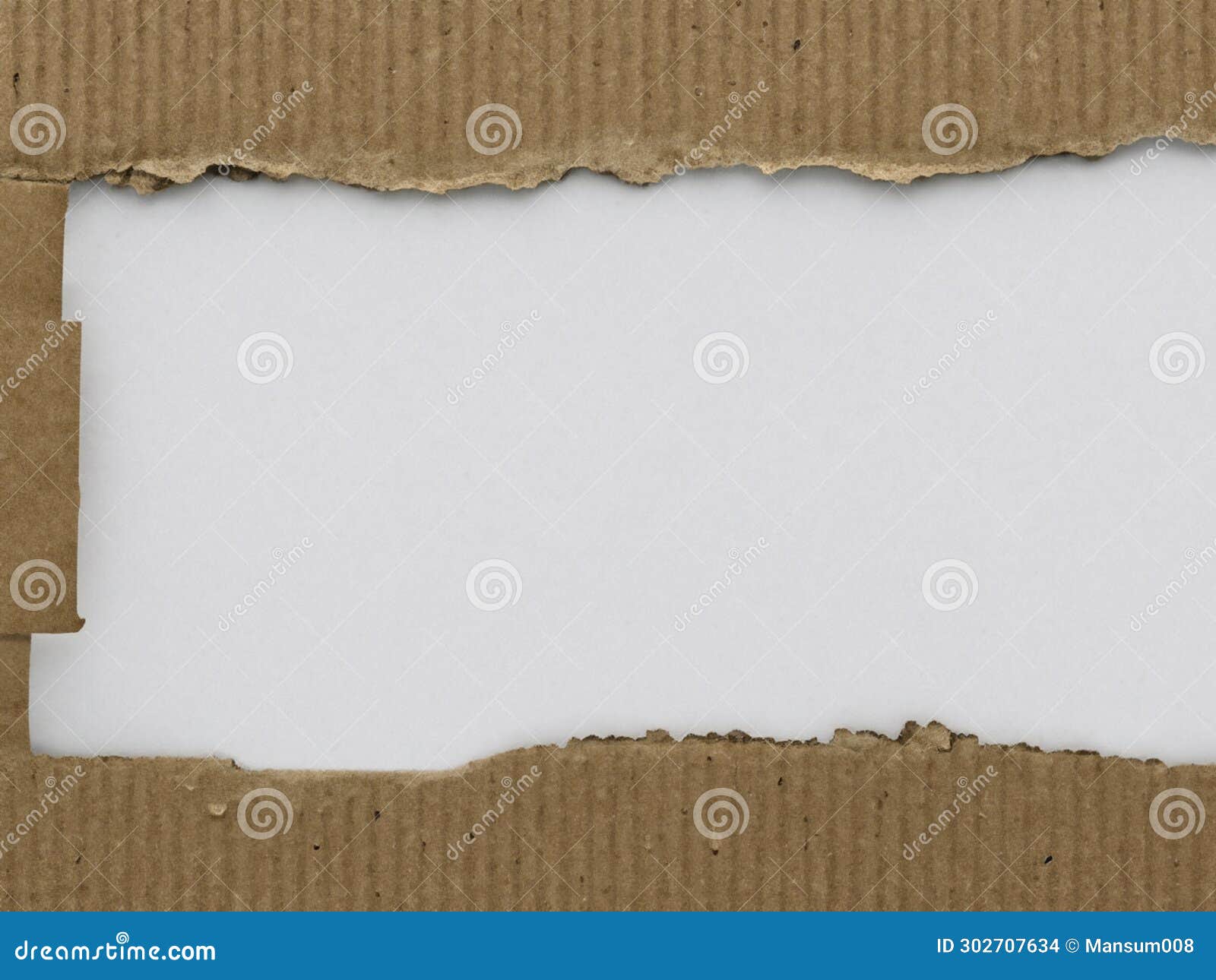 Torn Cardboard Texture with White Ripped Edges Stock Photo - Image of ...