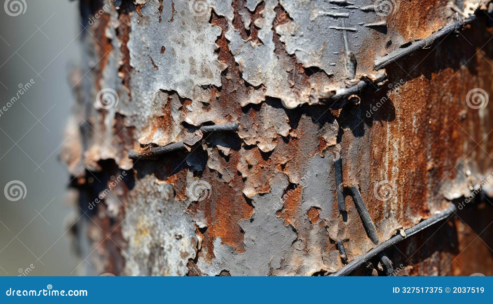 Torn claw marks metal stock illustration. Illustration of pole - 327517375