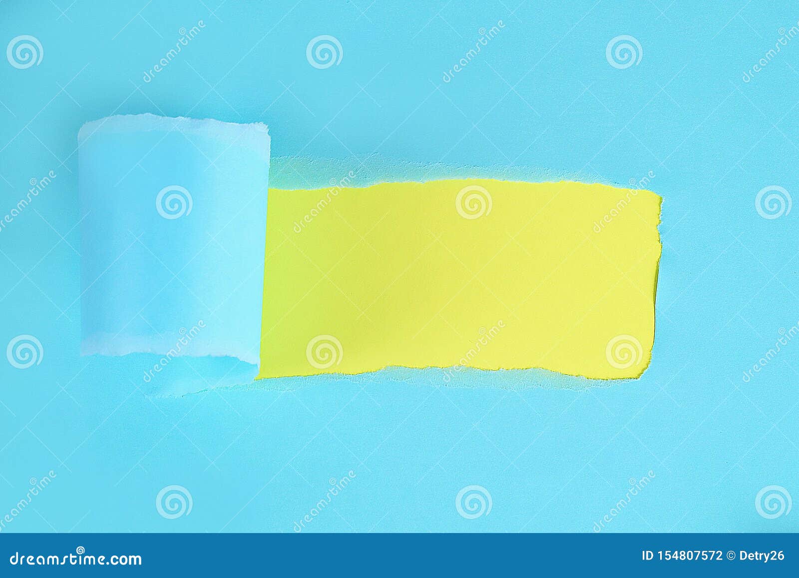 Torn Color Wrapped Paper with Space for Message. Hole Ripped in Paper ...