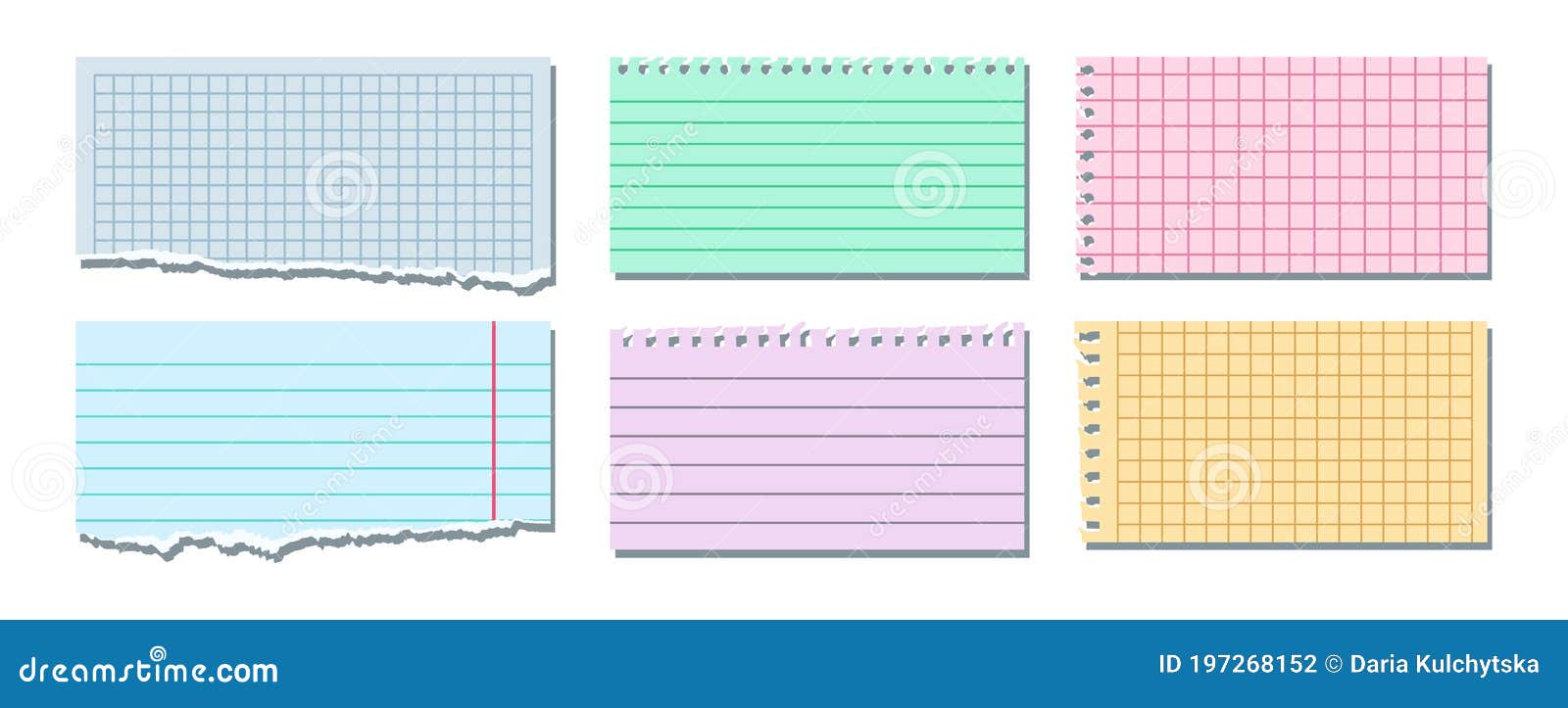 Colored Note Lined Writing Paper Template Graphic Design Background ...