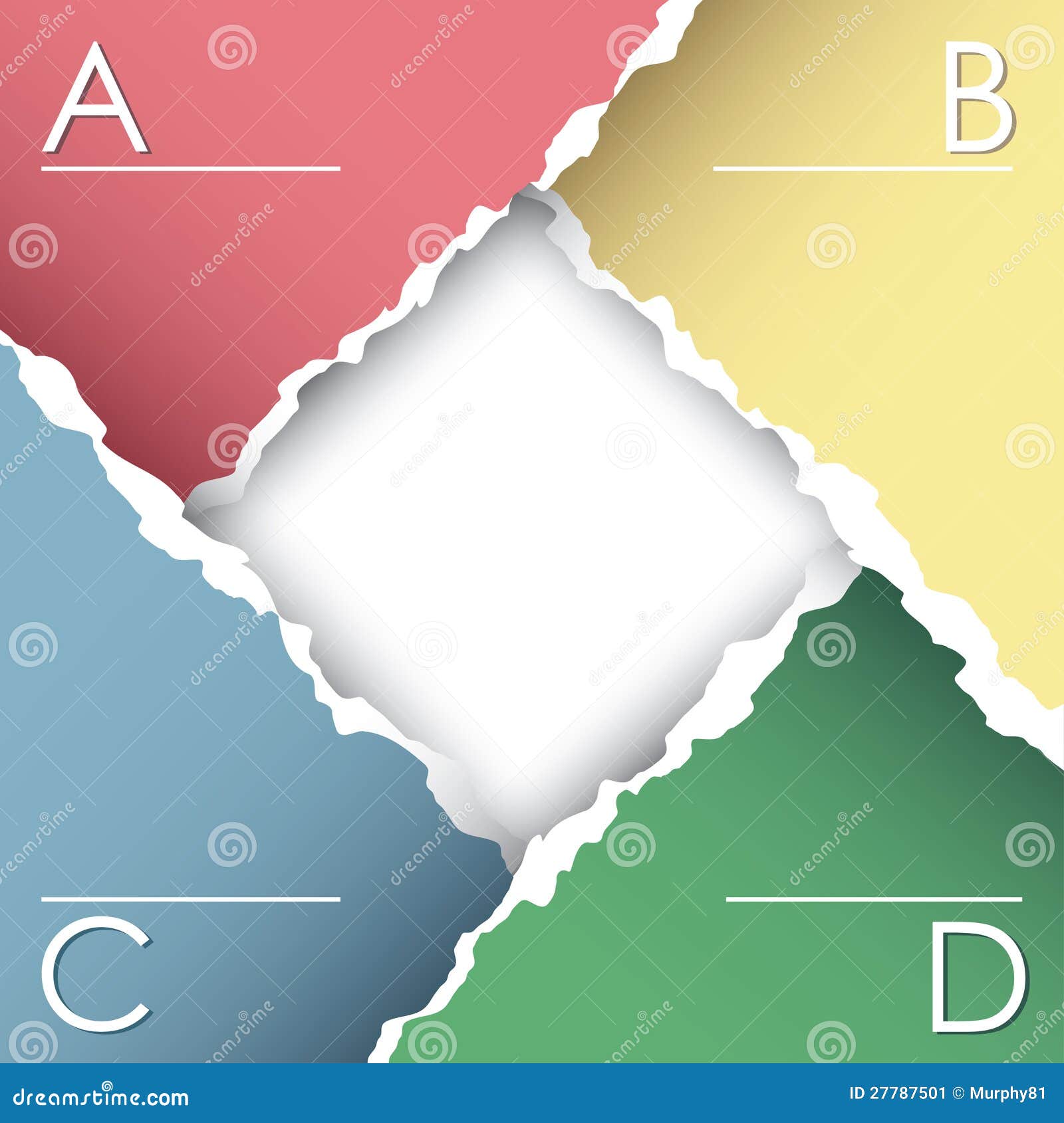 Torn colored paper stock vector. Illustration of cardboard - 27787501