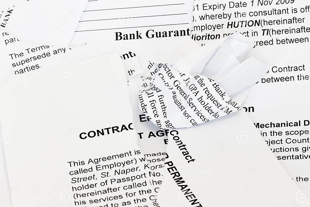 Torn Contract stock photo. Image of business, abstract - 13703510