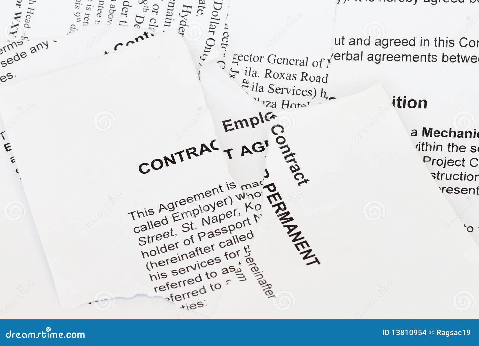 Torn contract stock photo. Image of rjmiz, paper, background - 13810954