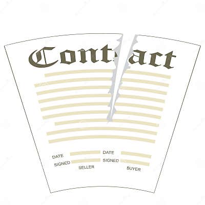 Torn contract stock vector. Illustration of tear, buyer - 33614806