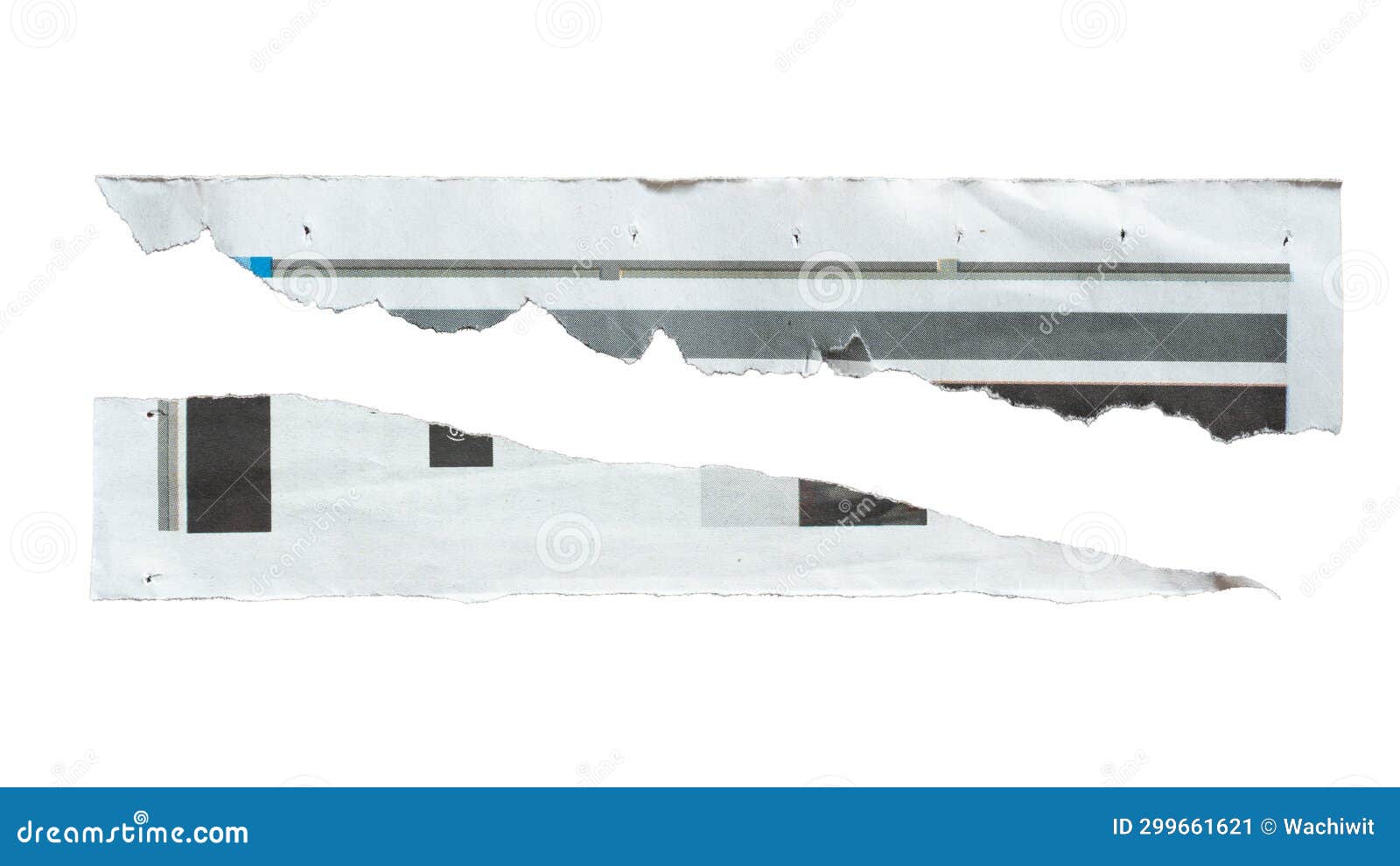 Torn Corner of Newspaper on White Background Stock Image - Illustration ...