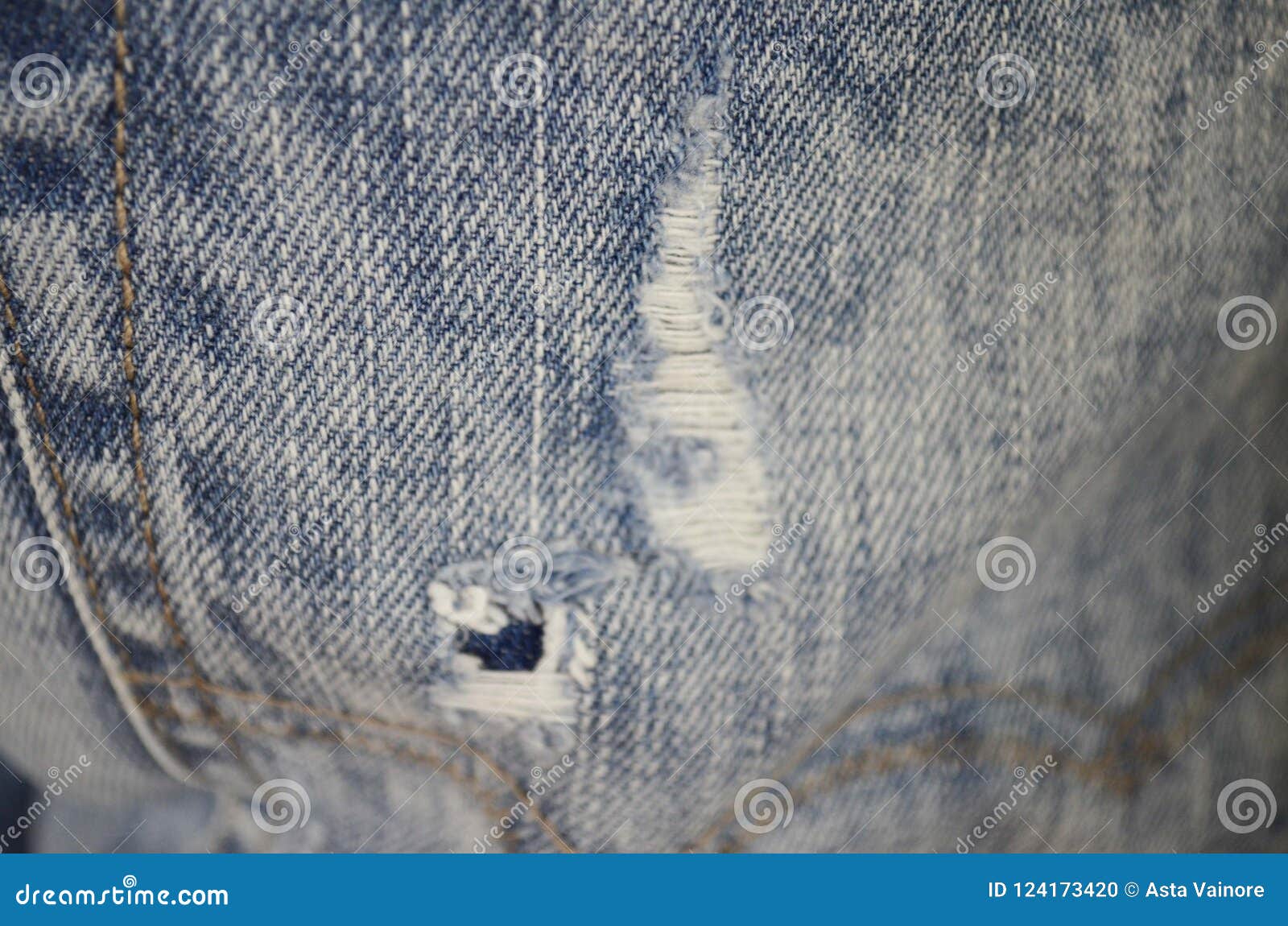 Torn denim jeans texture stock photo. Image of abstract - 124173420