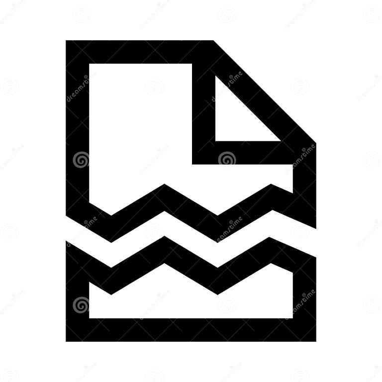 Torn Document Icon, Paper Torn Symbol, Destroy Document Icon ...