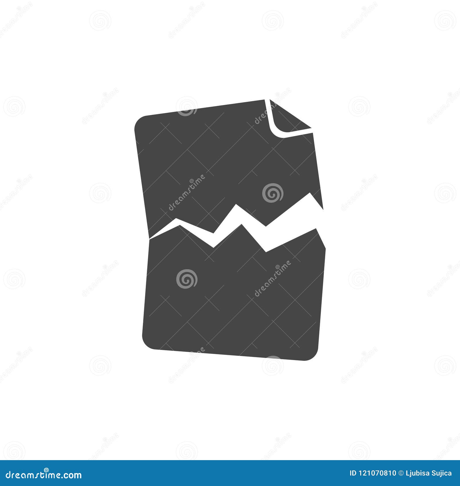 Torn document icon stock vector. Illustration of fired - 121070810