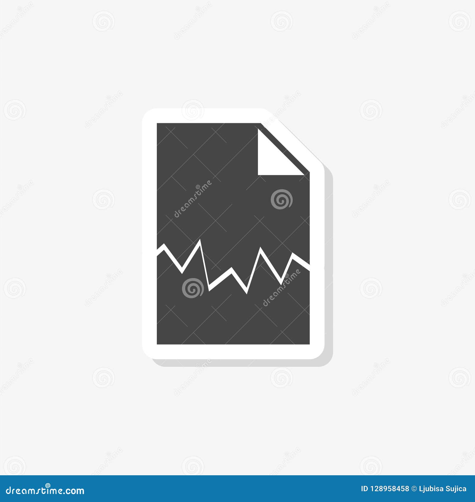 Torn document sticker stock illustration. Illustration of document ...