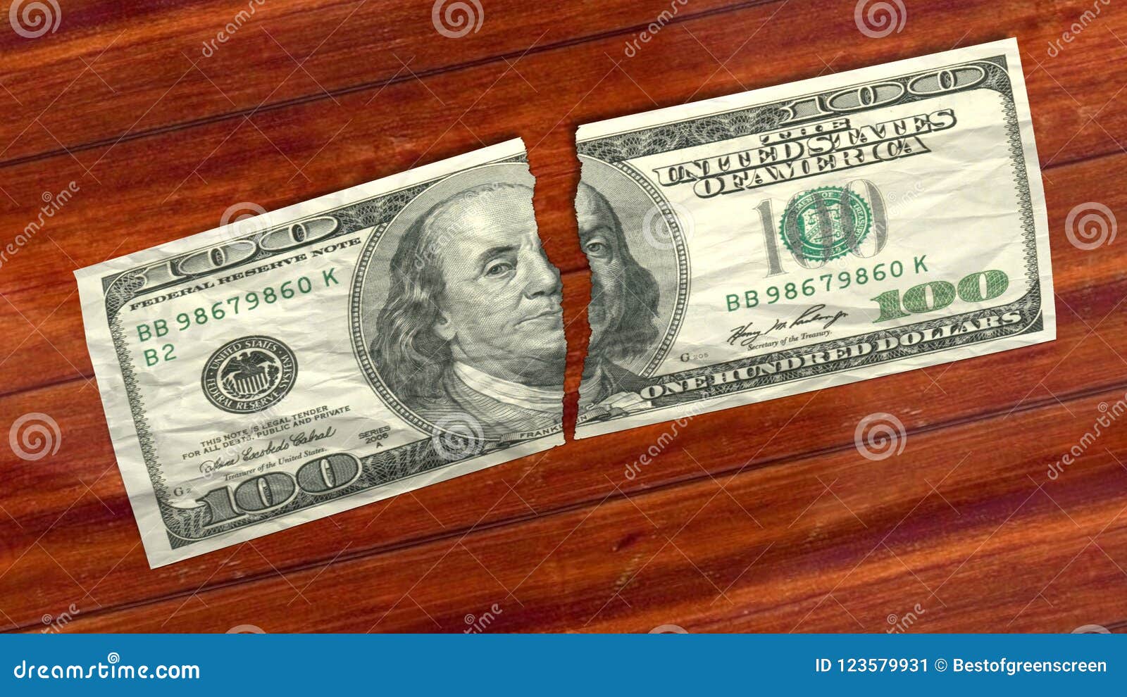 Torn dollar bank note stock illustration. Illustration of dollar ...