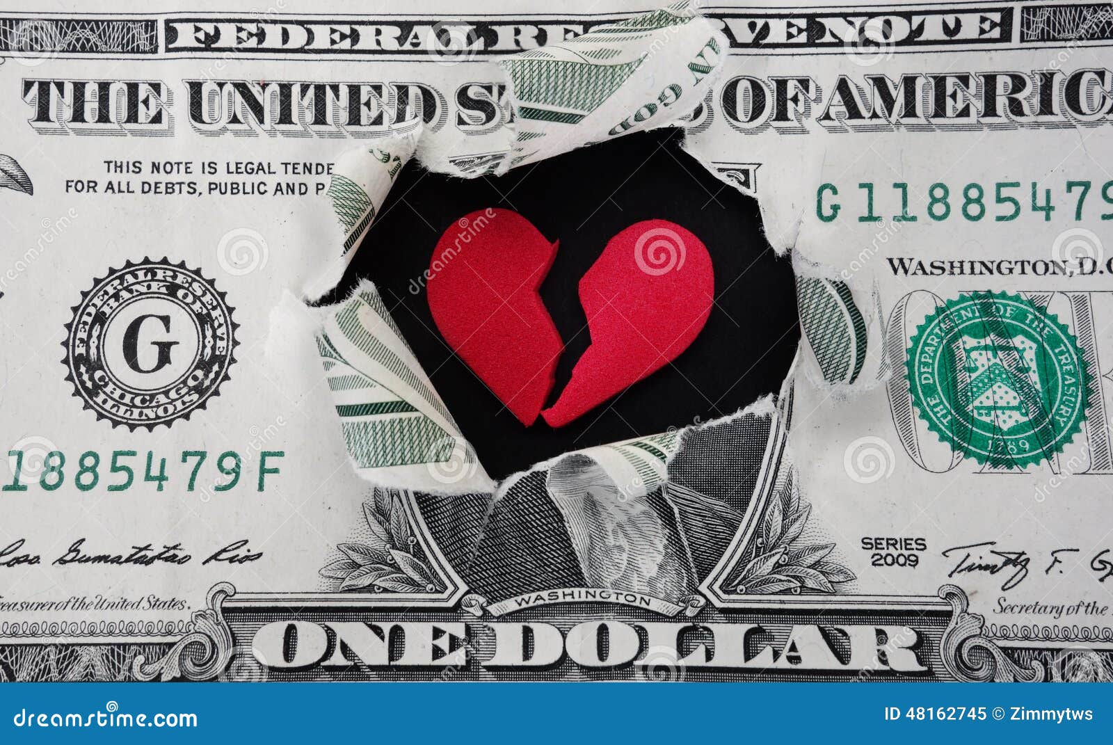 Split Dollar Bill On A Plate Stock Photography | CartoonDealer.com ...