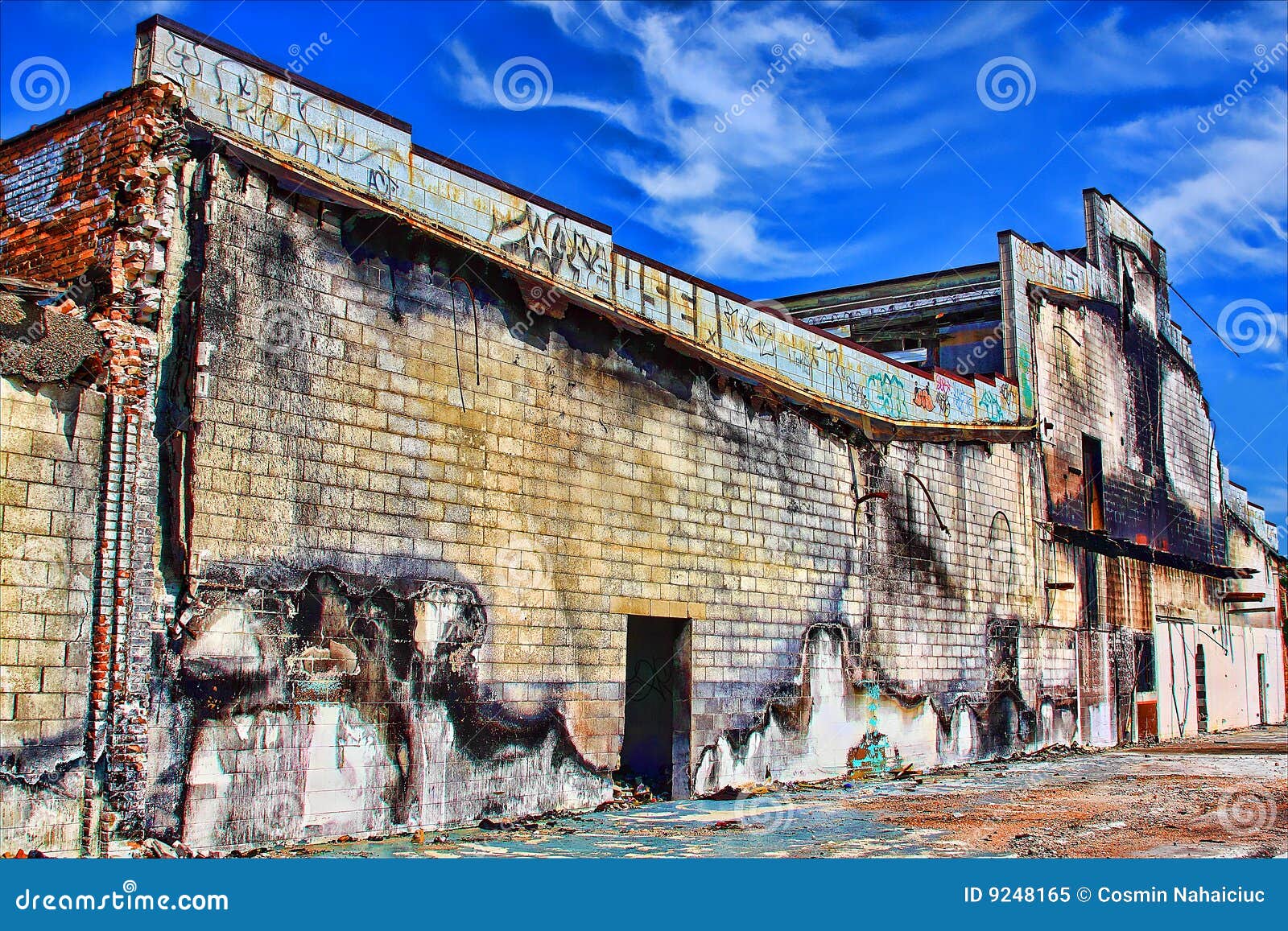 Torn down stock image. Image of sadness, factory, desolate - 9248165