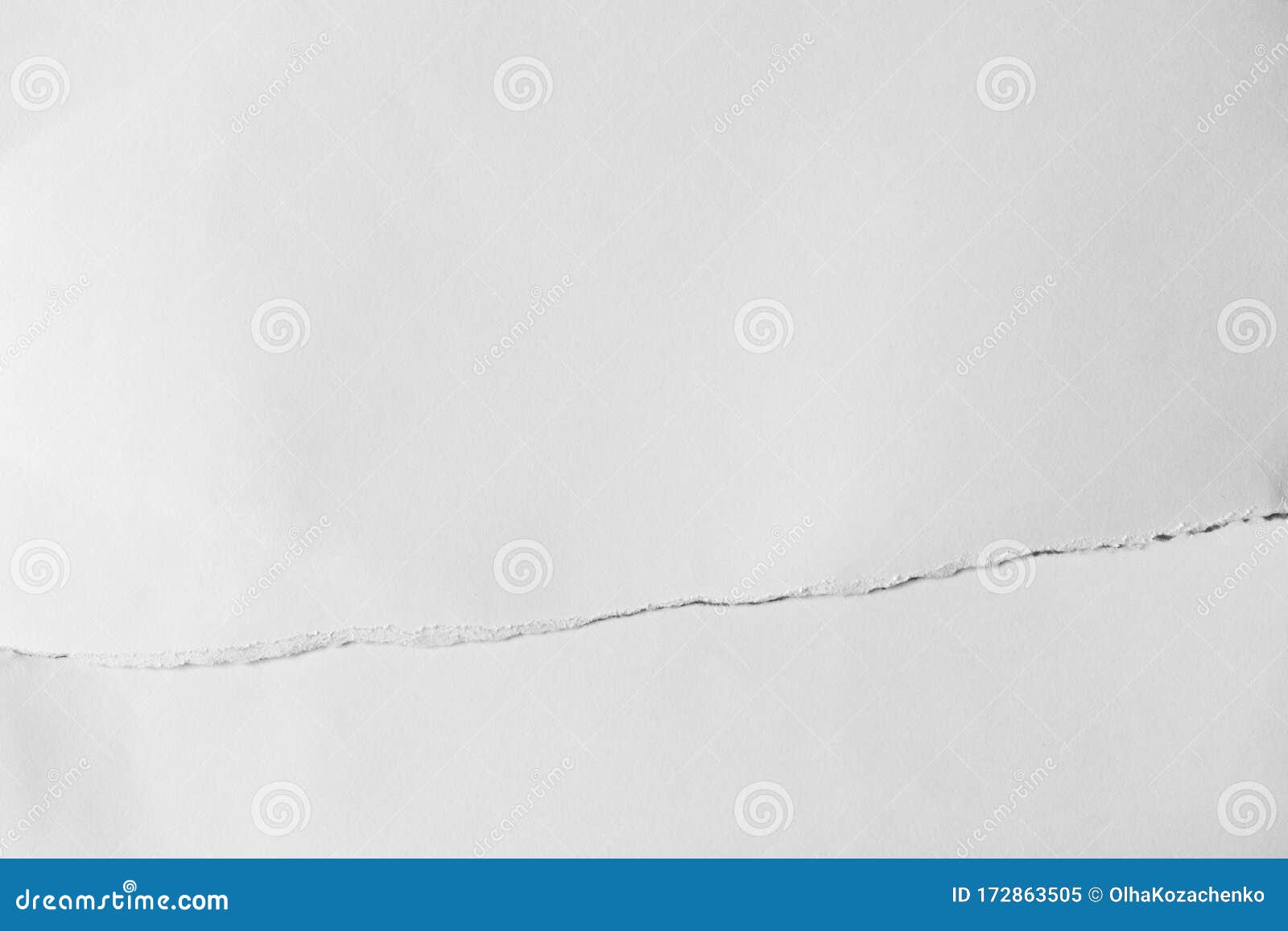 Torn Edge of Paper, Horizontal. Blank of Paper Sheet Stock Image ...