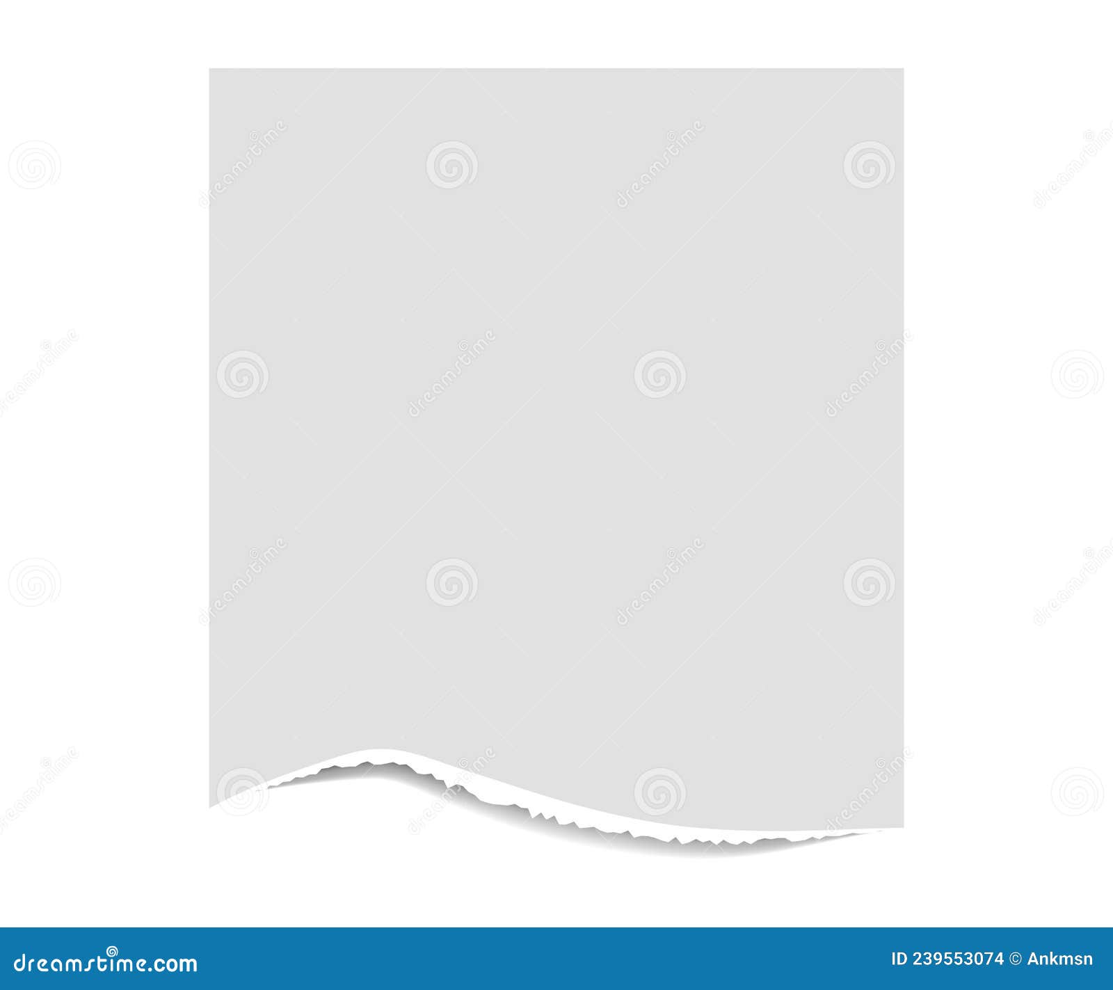 Torn Edge Paper Vector Illustration. Piece Ripped Blank With Shadow ...