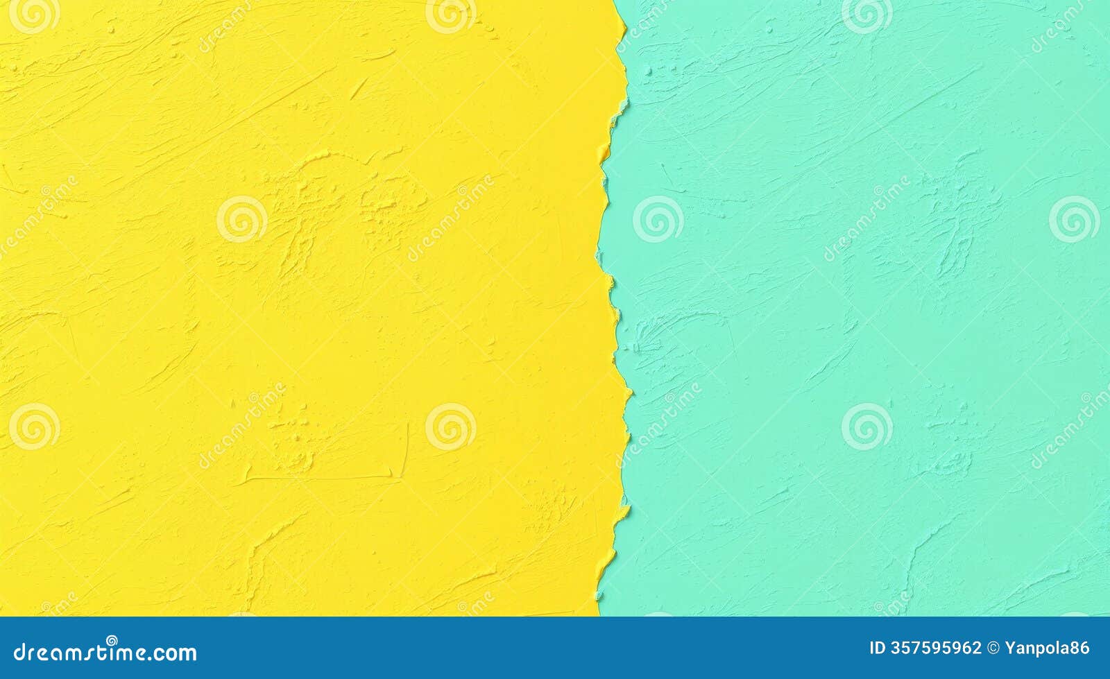 Torn Edge between Yellow and Teal Textures, Abstract Vibrant Background ...