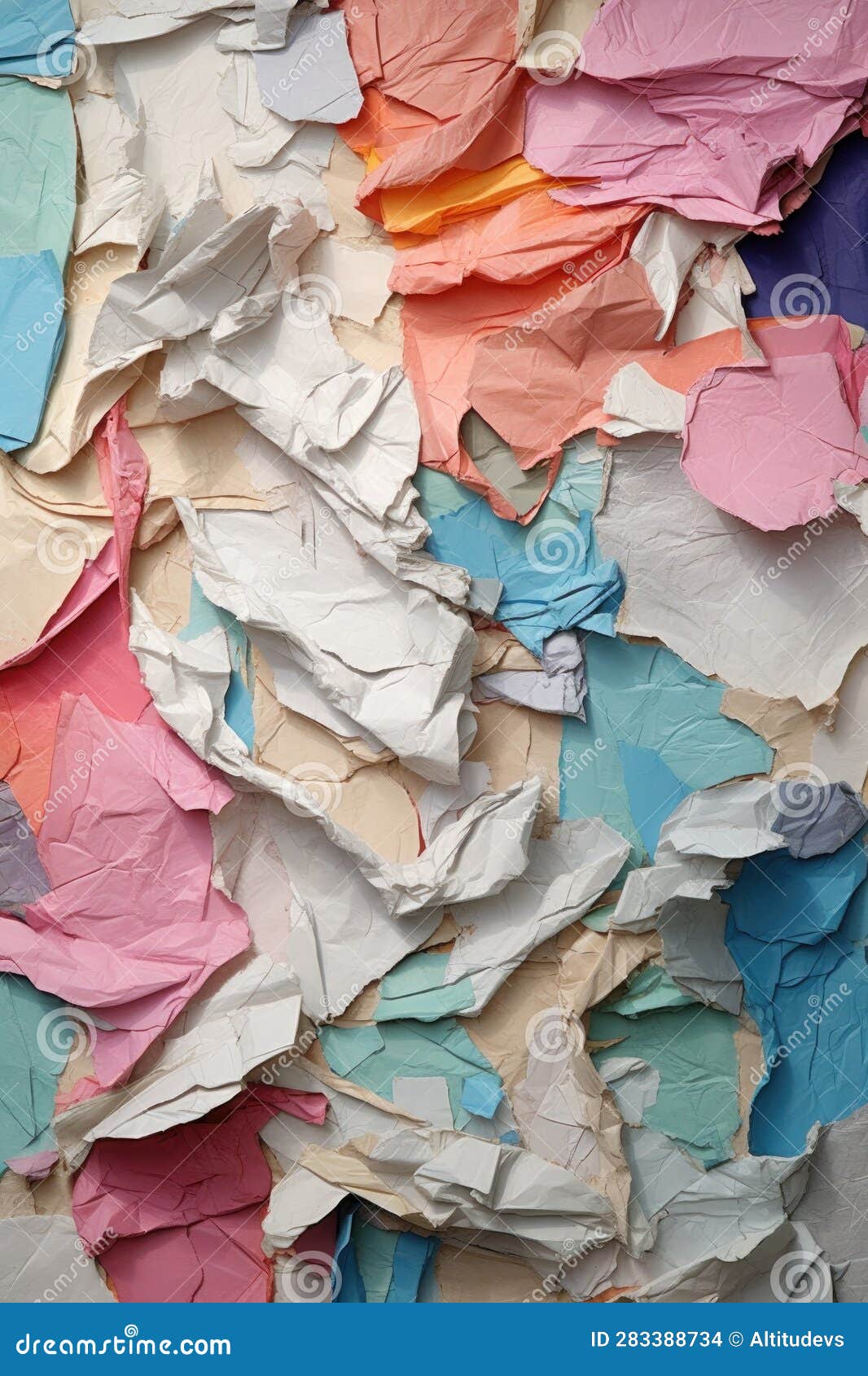 Torn Edges of Multiple Paper Sheets, Overlapping Stock Photo - Image of ...