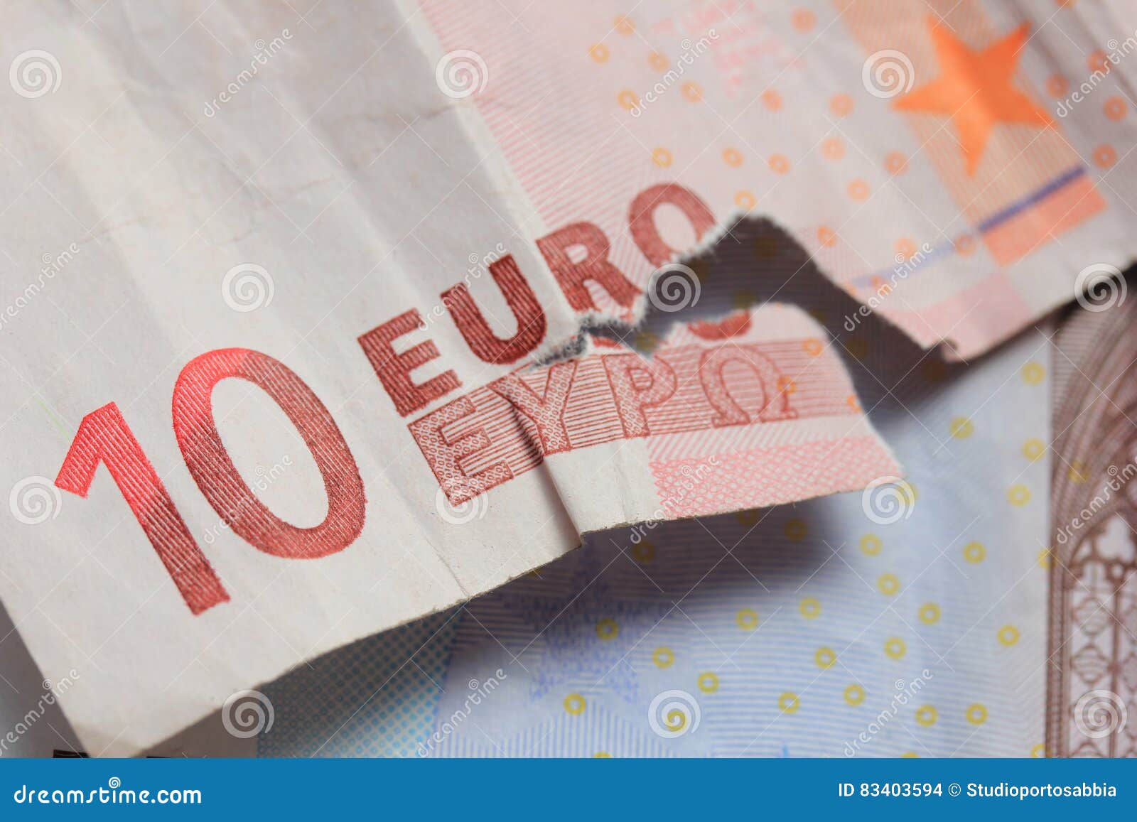 Torn euro note stock photo. Image of coin, drachmas, crisis - 83403594