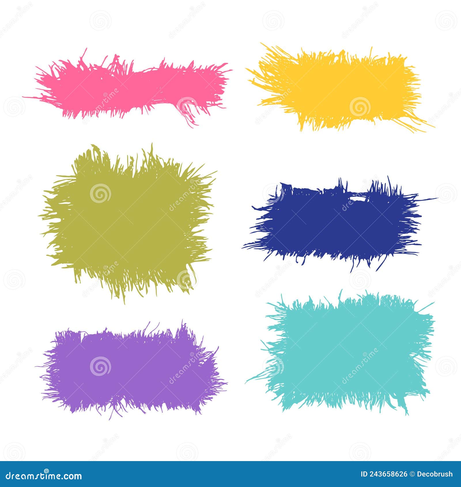 Torn Fabric Patchs Set, Distressed Frames, Vector Illustration Stock ...