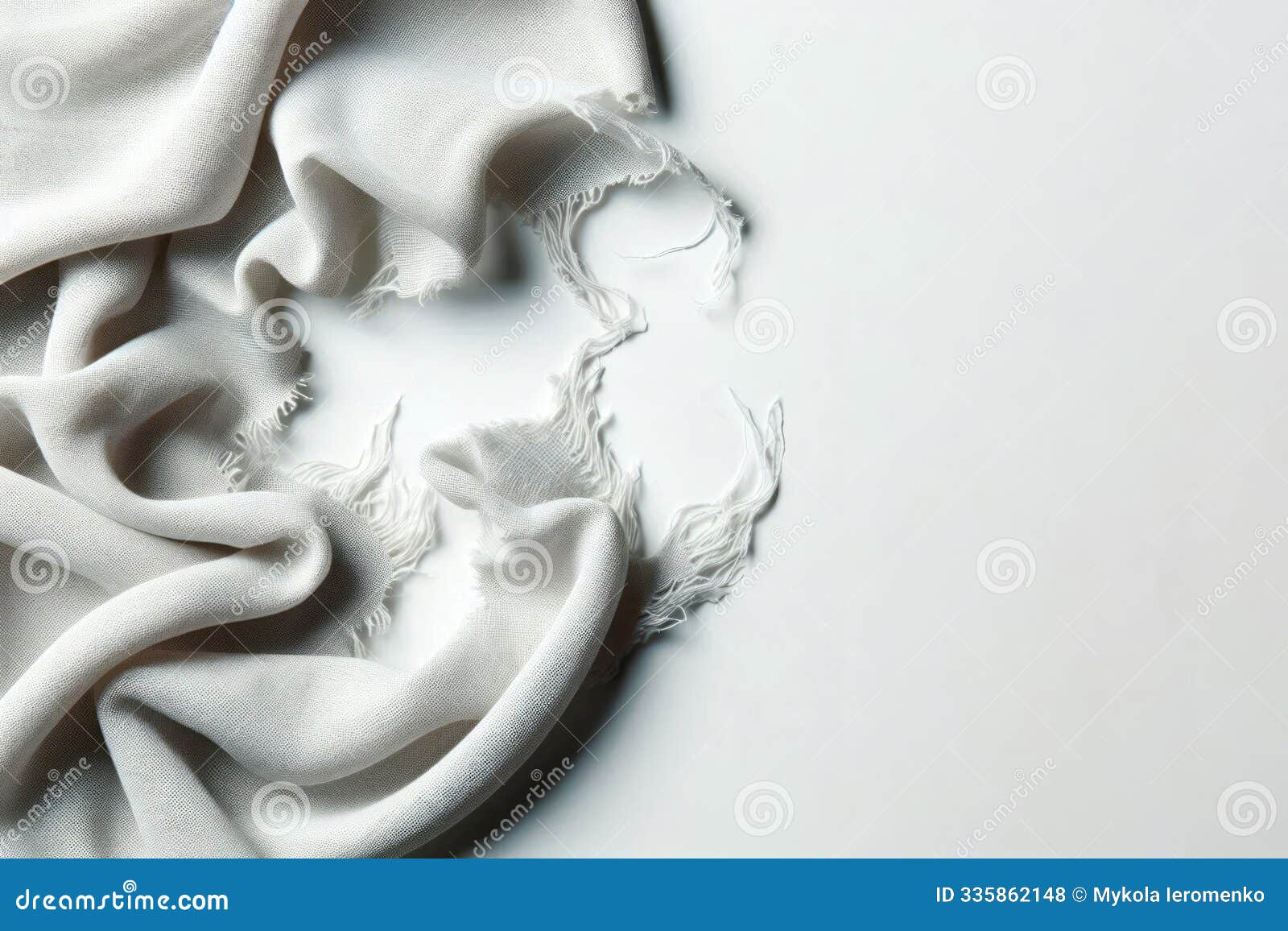 Torn Fabric with Uneven Edges. Space for Text. Stock Photo - Image of ...