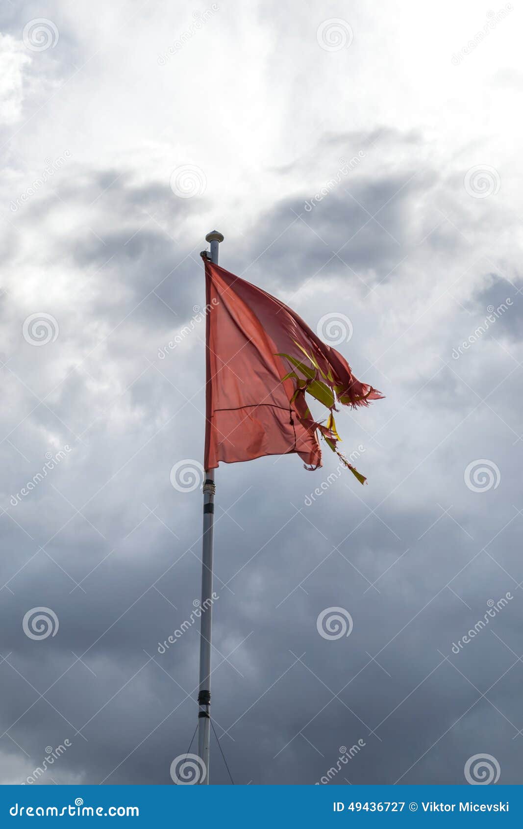 Torn Flag on must stock image. Image of torn, patriotic - 49436727
