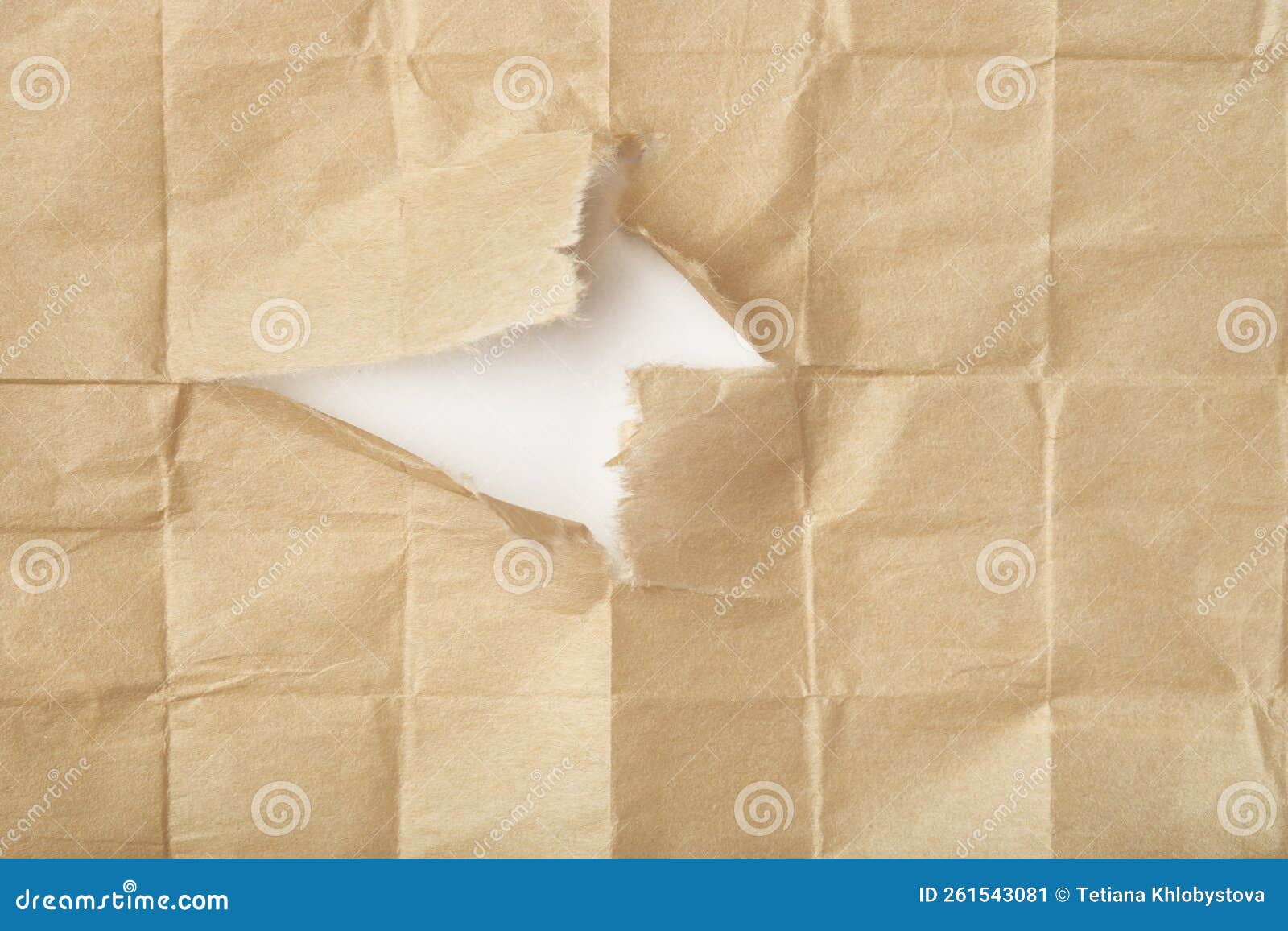 Torn Folded Beige Paper Sheet Stock Image - Image of rice, beige: 261543081