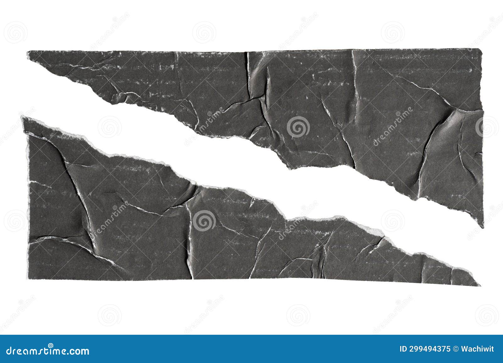 Torn Glued Triangular Shaped Black Paper Stock Image - Image of border ...