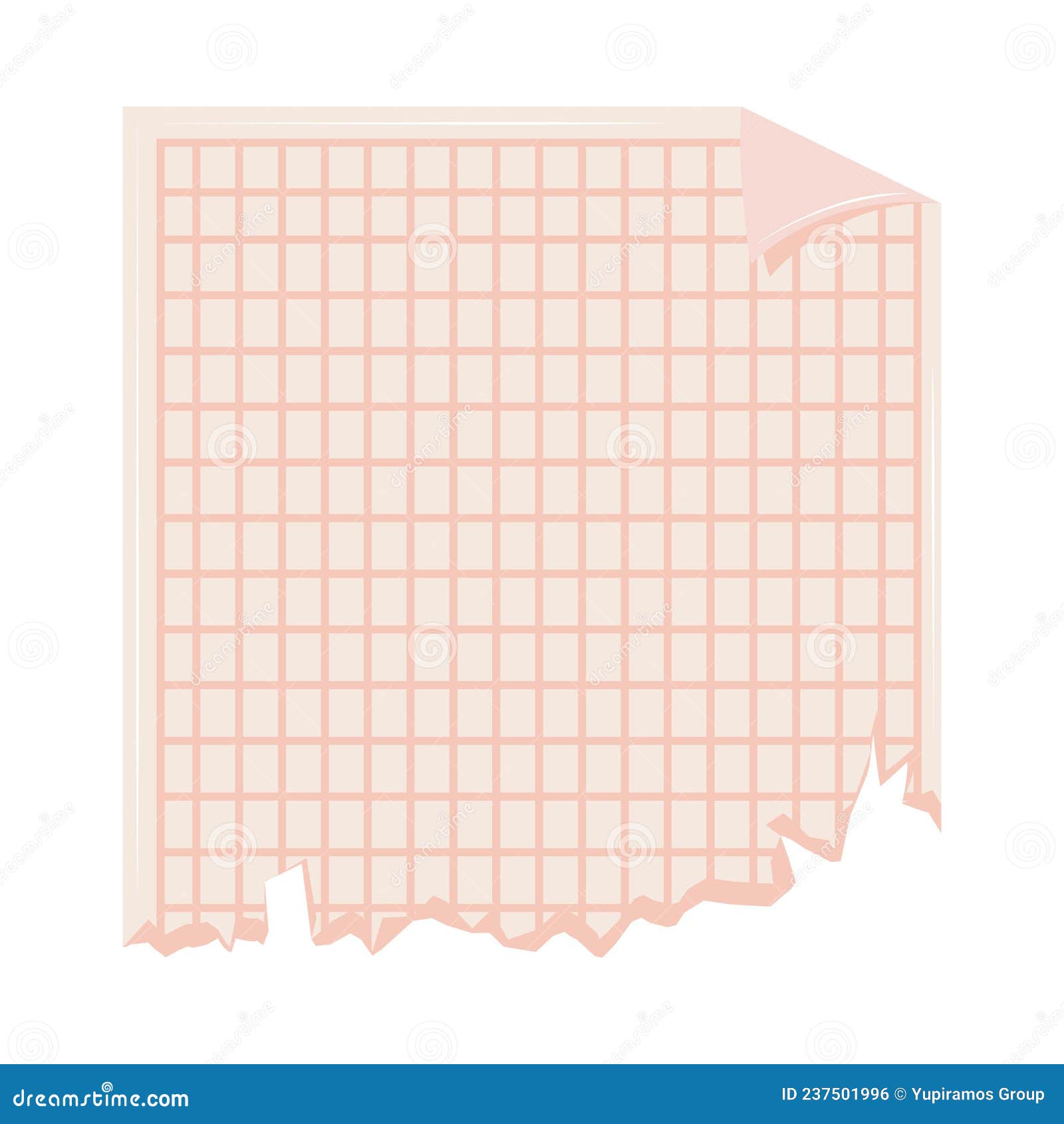 Torn graph paper stock vector. Illustration of ripped - 237501996