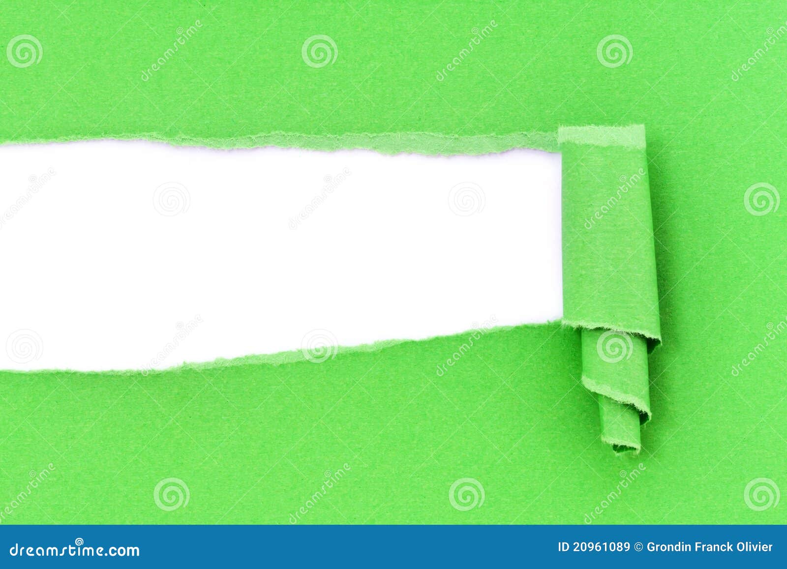 Torn green paper stock image. Image of textured, green - 20961089