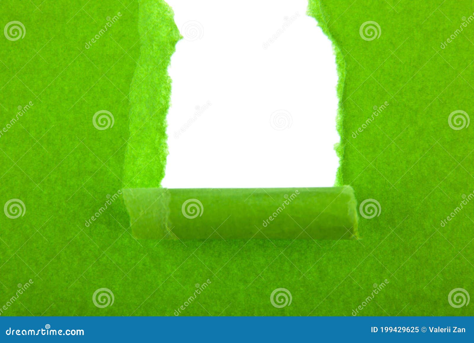 Torn Green Paper Isolated on White Background Stock Image - Image of ...