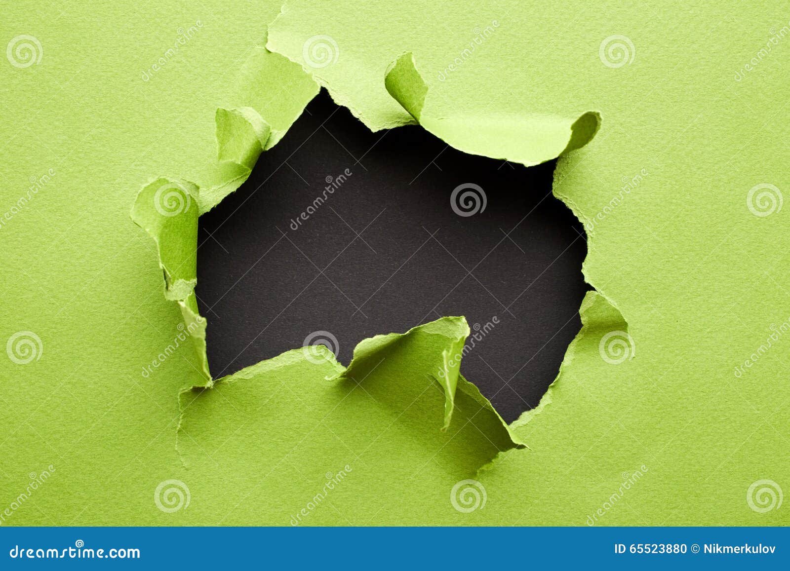 Torn green paper stock photo. Image of black, paperboard - 65523880
