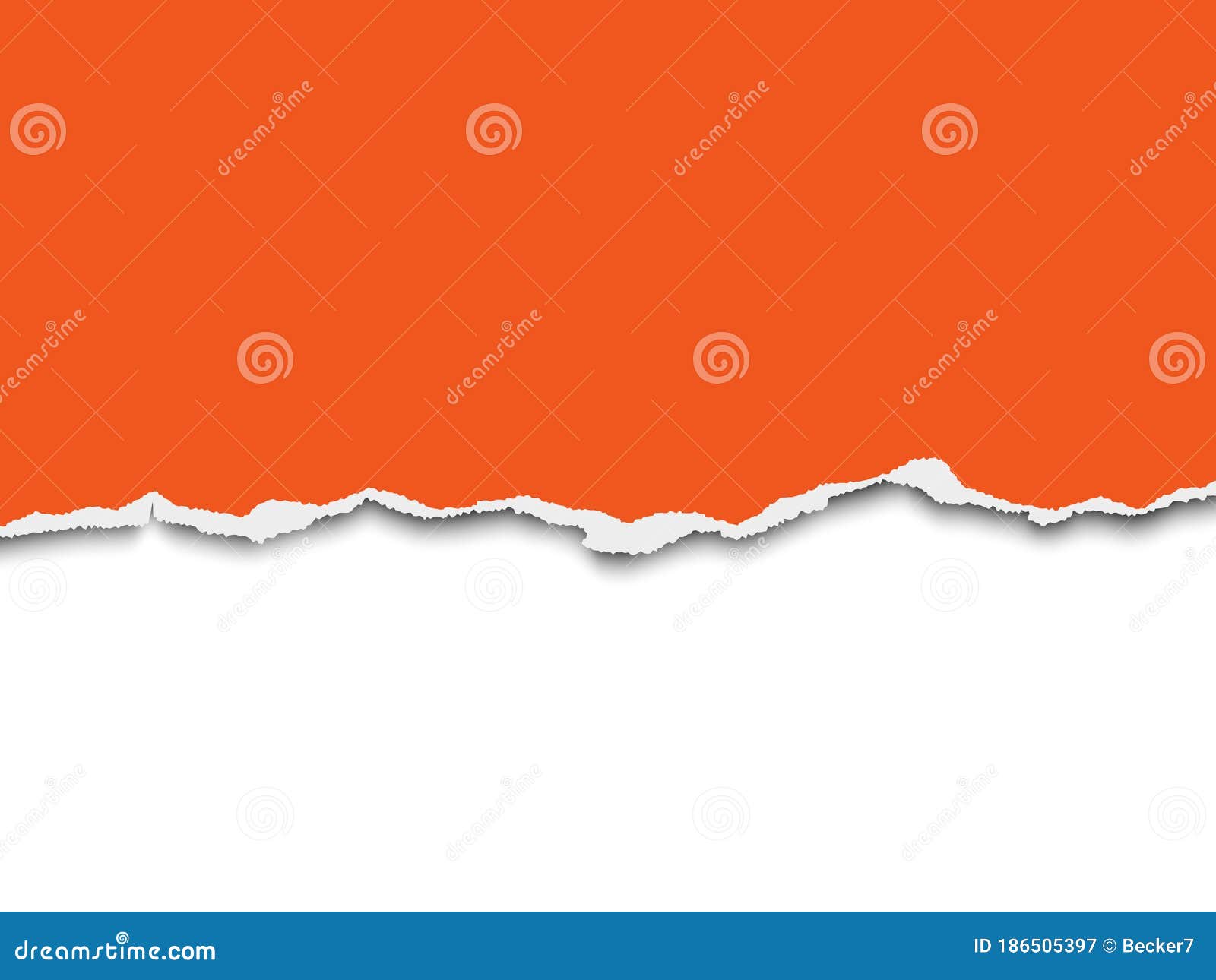 Torn A Half Sheet Of White Paper From The Bottom. Isolated On ...