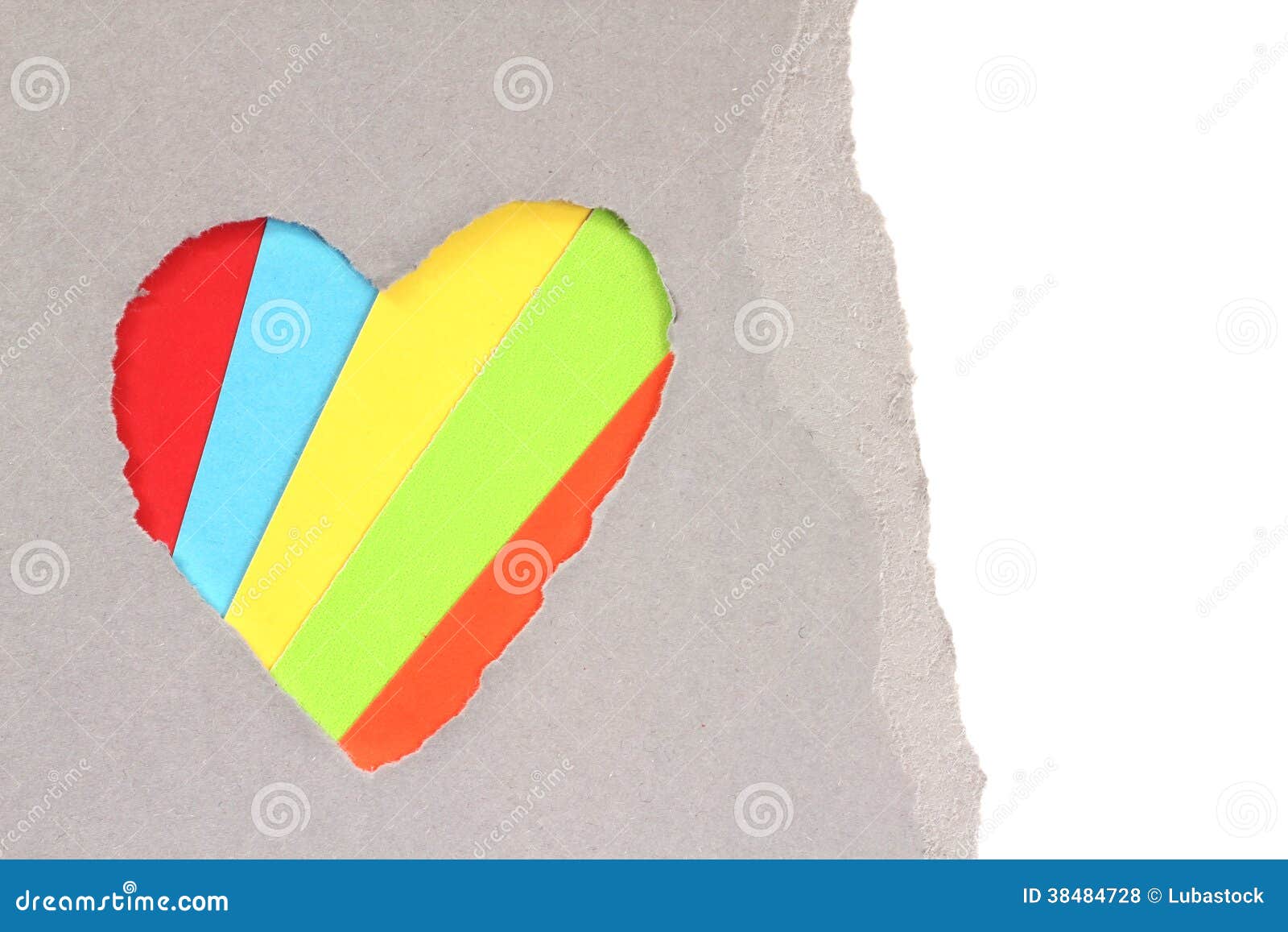 Torn heart in paper stock photo. Image of design, grunge - 38484728
