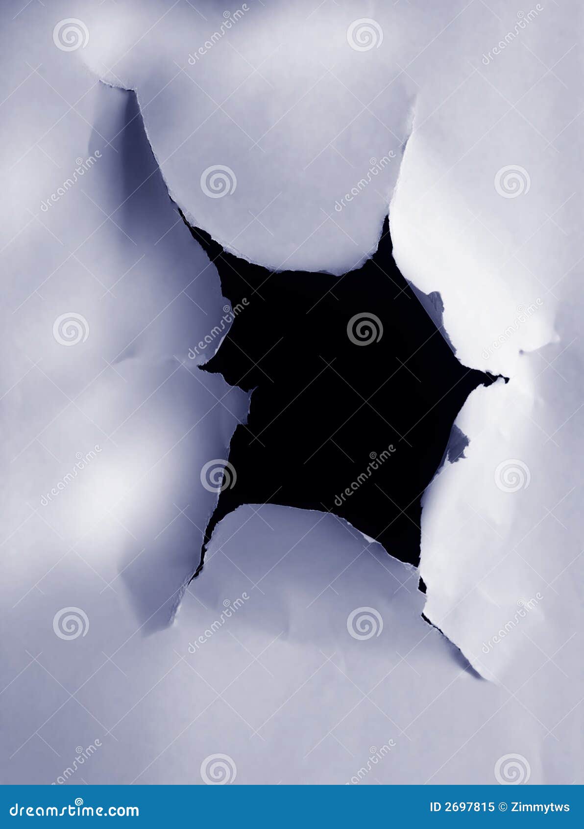 Torn hole stock image. Image of paper, torn, wall, metal - 2697815