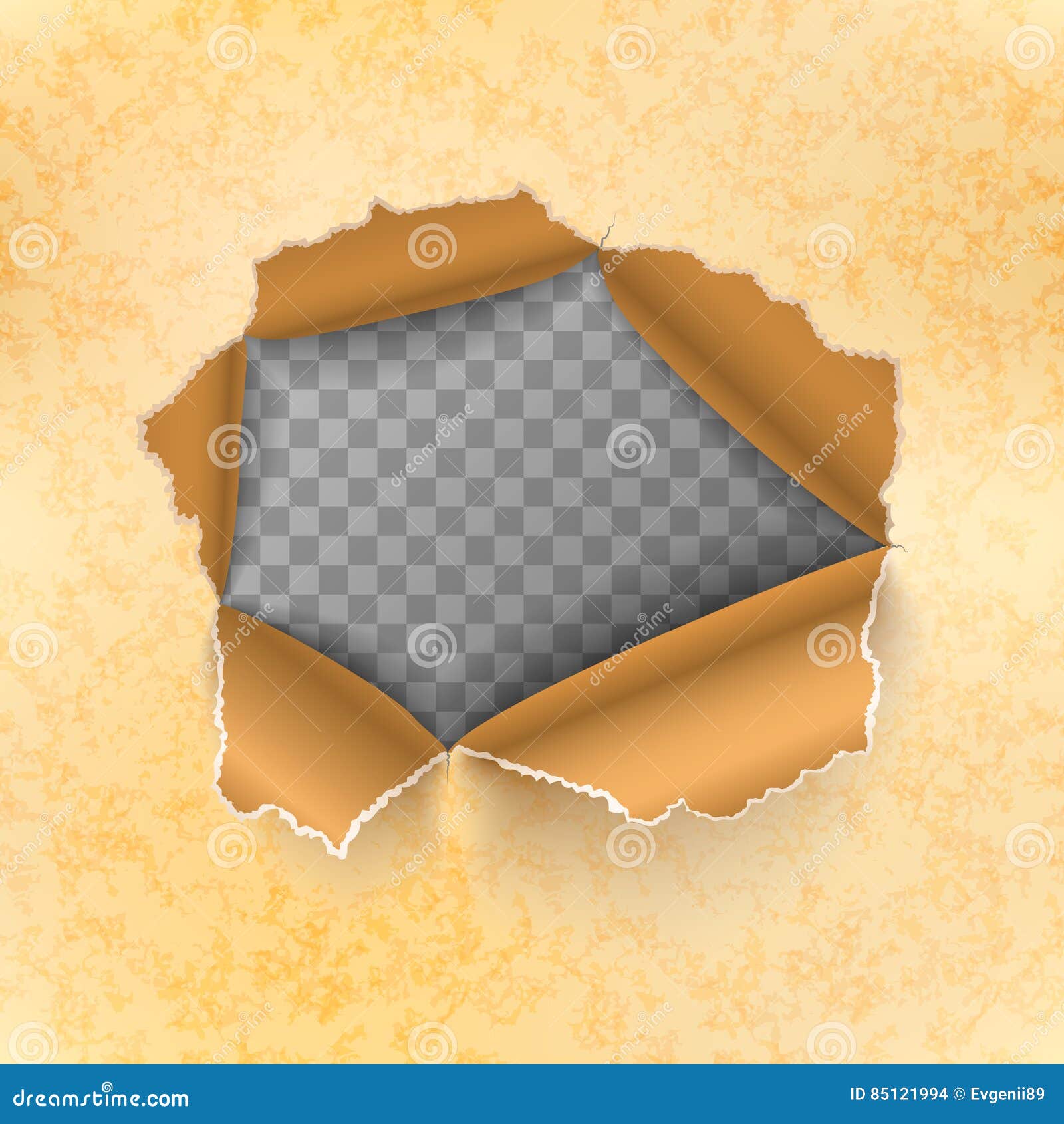 Yellow Sheet Of A3 Paper Folded In The Middle In A Spread On A Blue ...