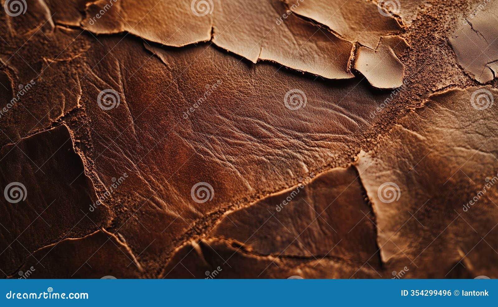 Torn Leather Patch with Jagged Edges and a Distressed Surface Stock ...
