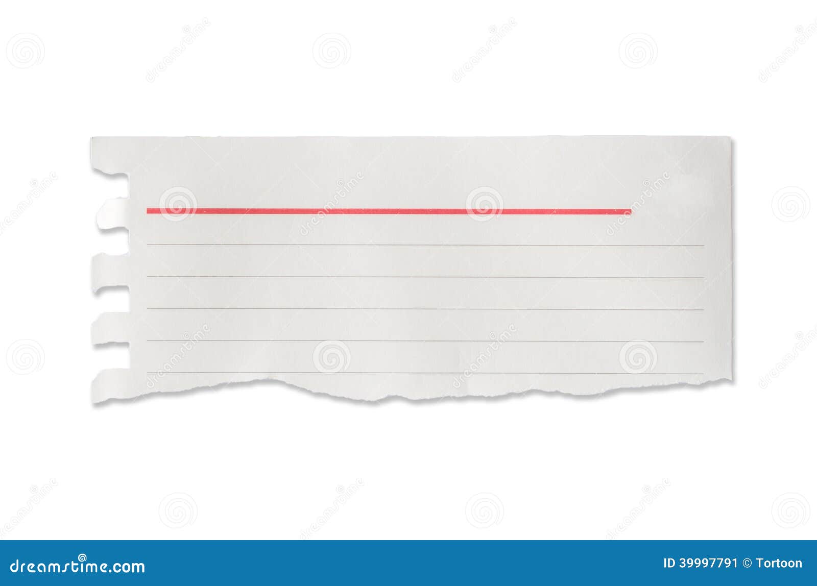 Ripped Piece Of Lined Paper