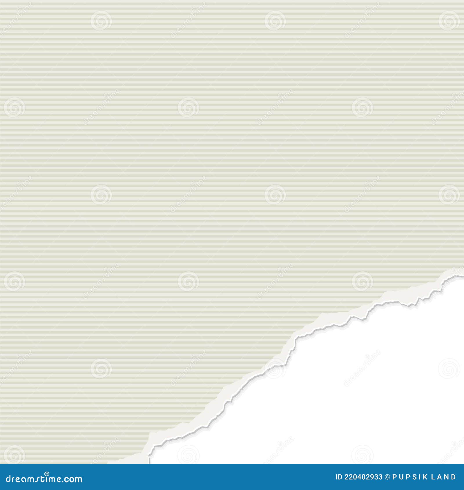 Torn Lower Right Corner Of The White Sheet Of Paper With Paper Curl ...