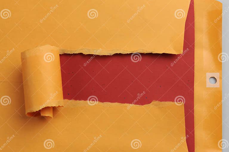 Torn Manila Envelope stock photo. Image of paper, worn - 16164542