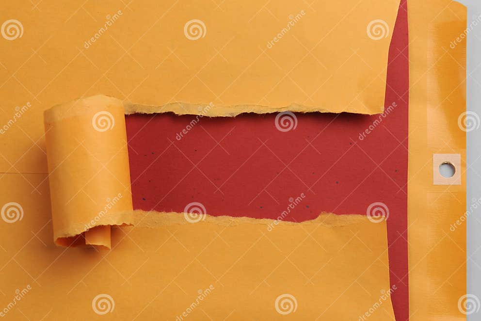 Torn Manila Envelope stock photo. Image of paper, worn - 16164542