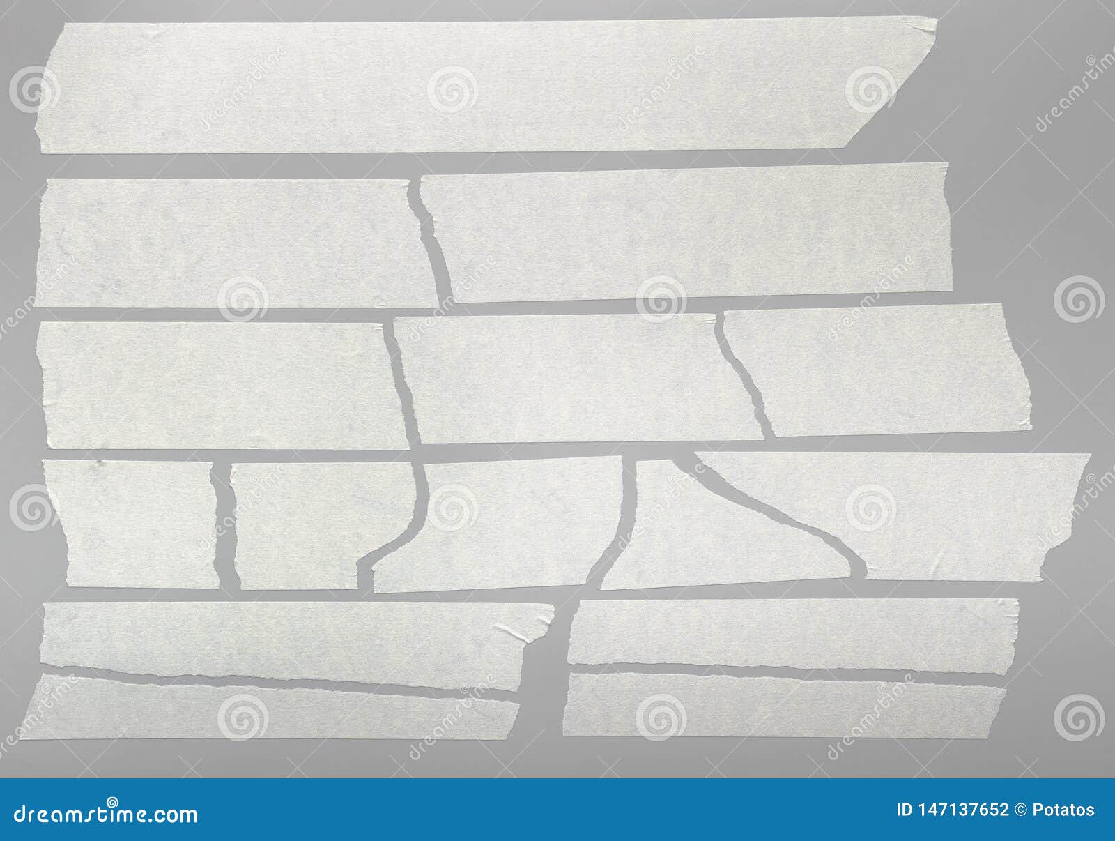 Torn Masking Tape Pieces on Gray Background Stock Illustration ...