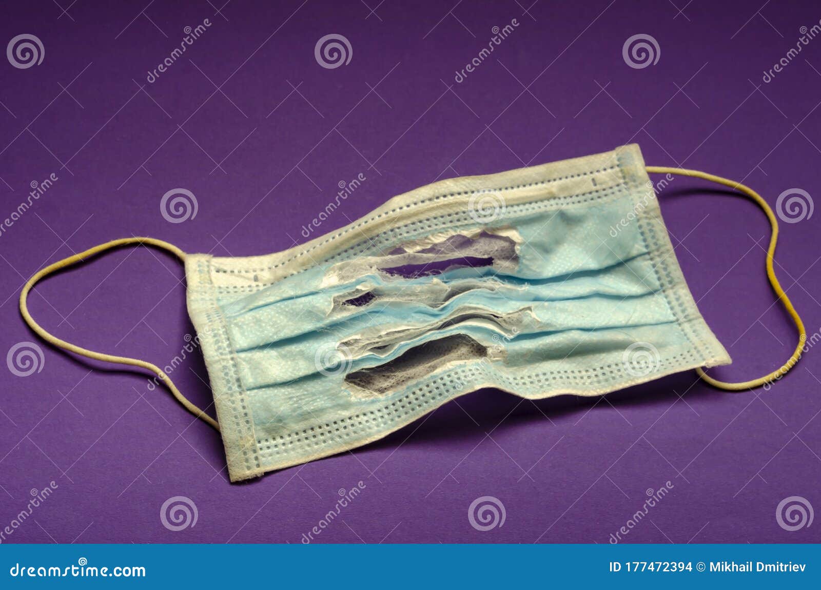 Torn medical mask stock photo. Image of object, concept - 177472394
